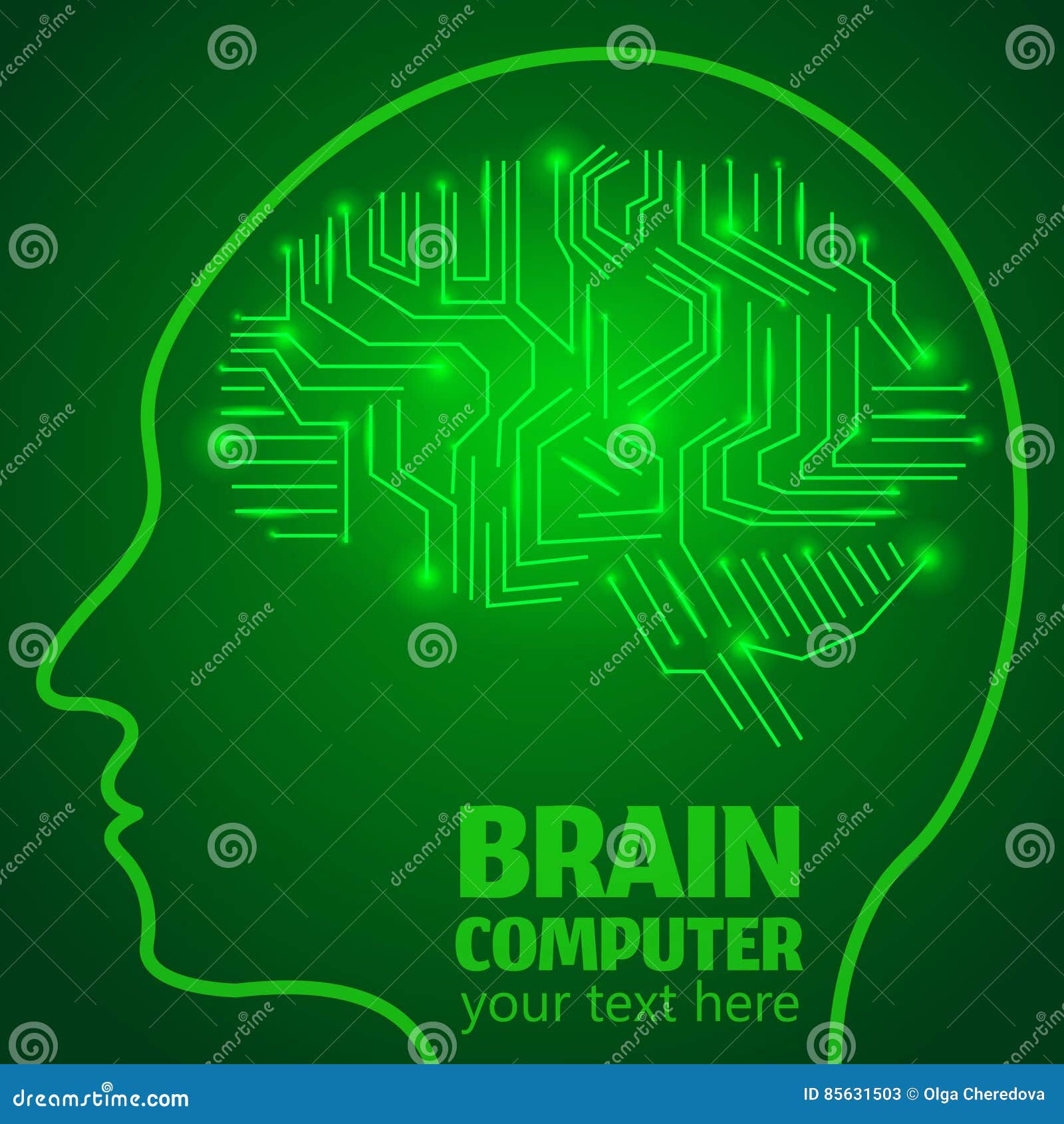 Brain work 1 stock vector. Illustration of anatomy, psychology - 85631503