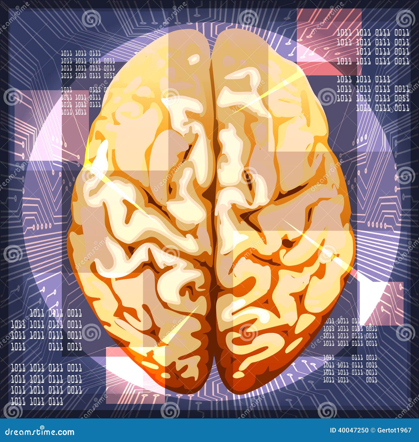 Brain work stock vector. Illustration of communication - 40047250