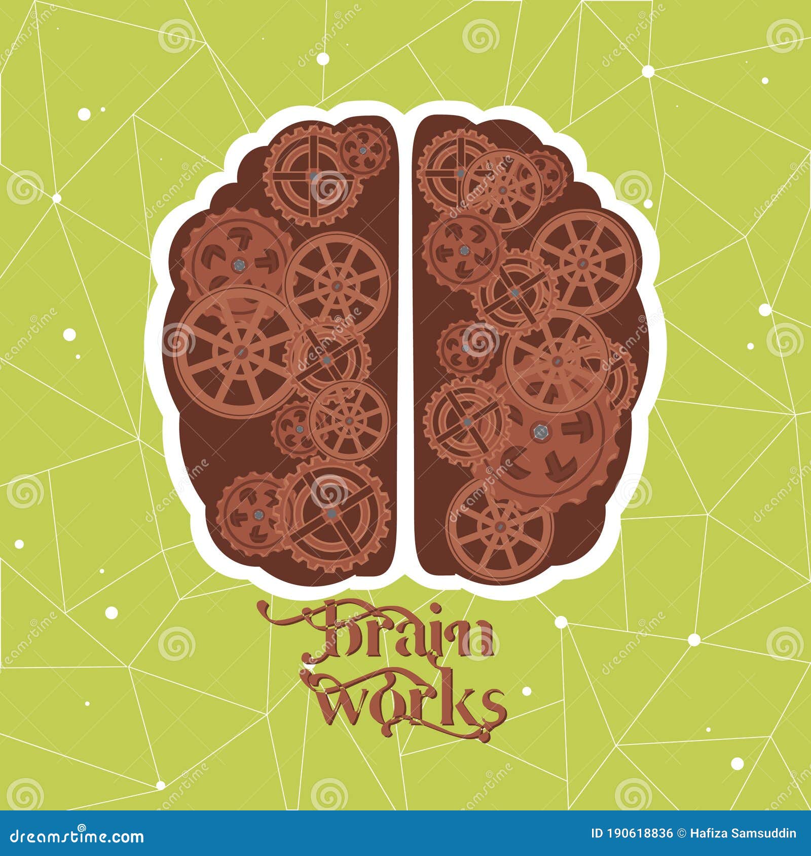 Brain Works. Vector Illustration Decorative Design Stock Vector ...
