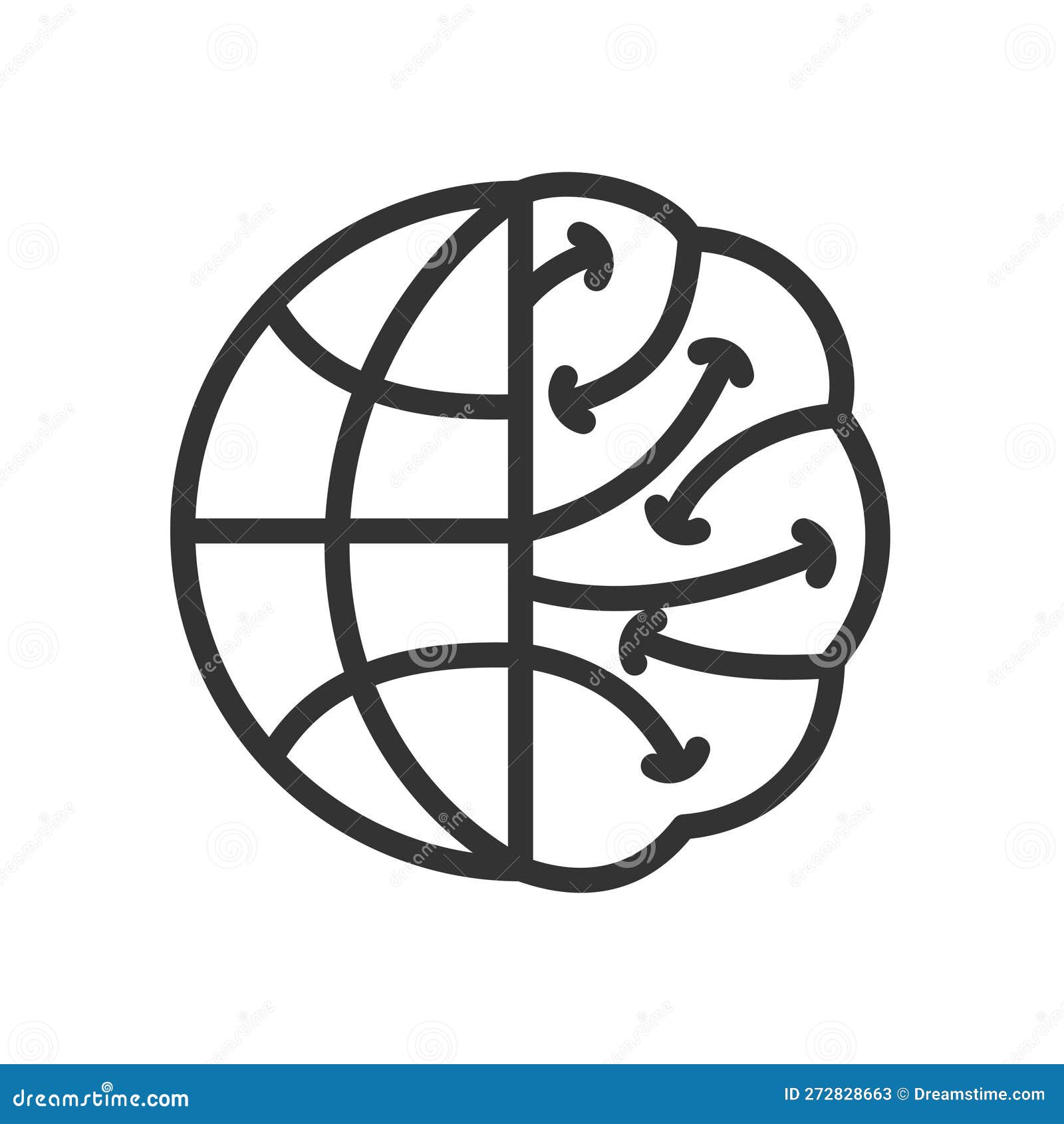 Brain World Logo Template Icon Illustration Brand Identity. Isolated ...