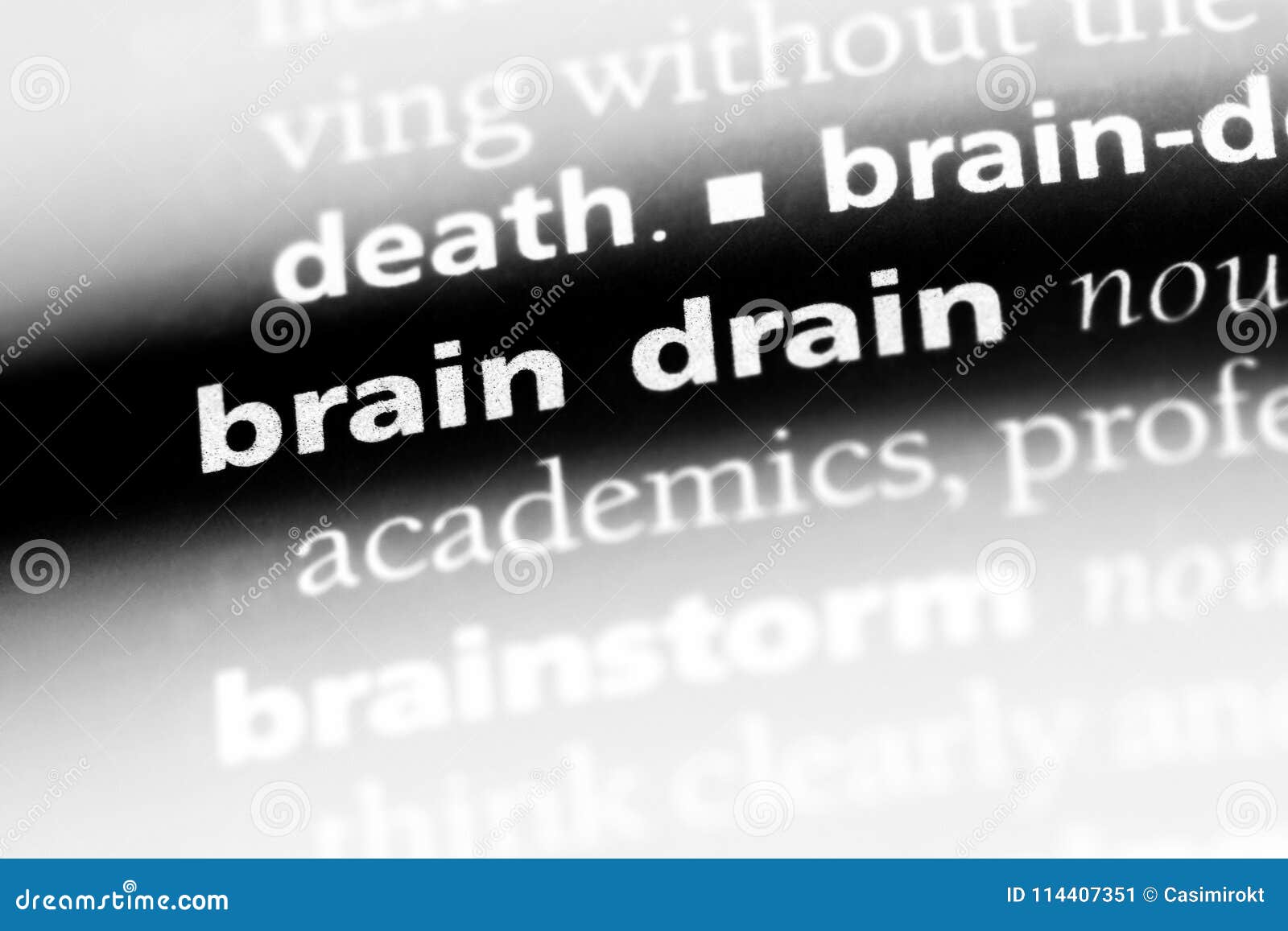 Braindrain stock image. Image of english, word, concept - 114407351