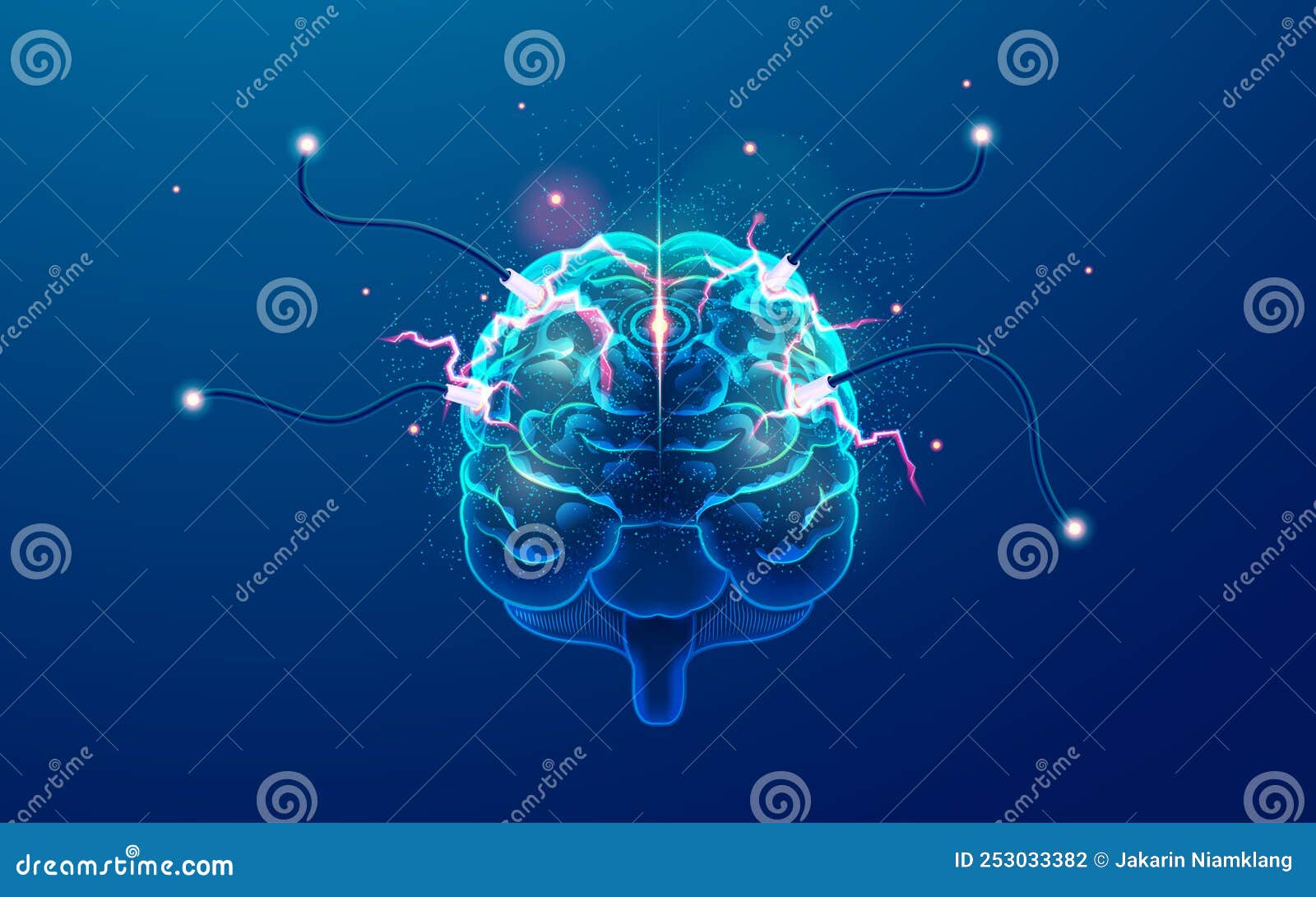 BrainPower stock vector. Illustration of medicine, brainstorm - 253033382