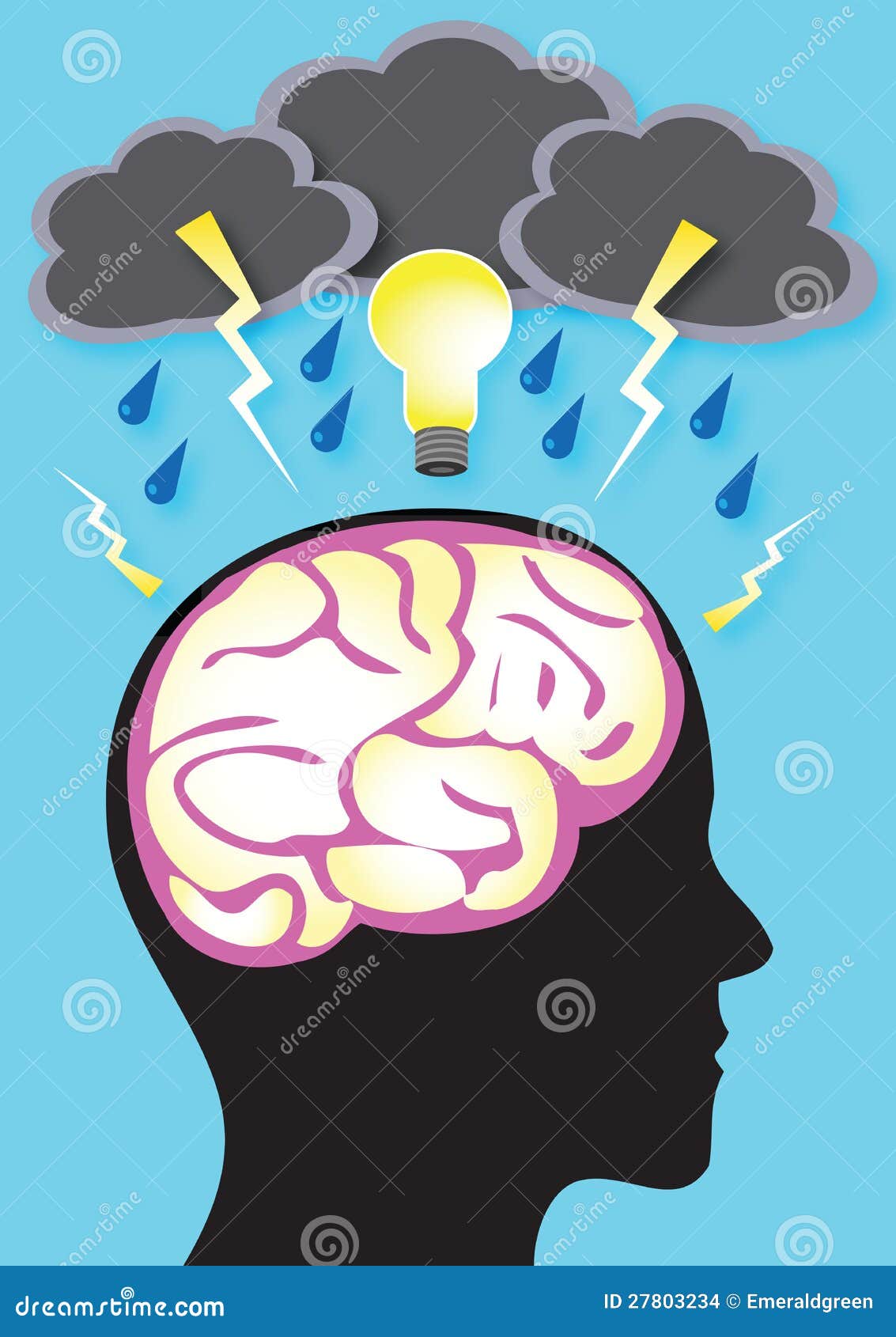 Brainstorm stock illustration. Illustration of idea, think - 27803234