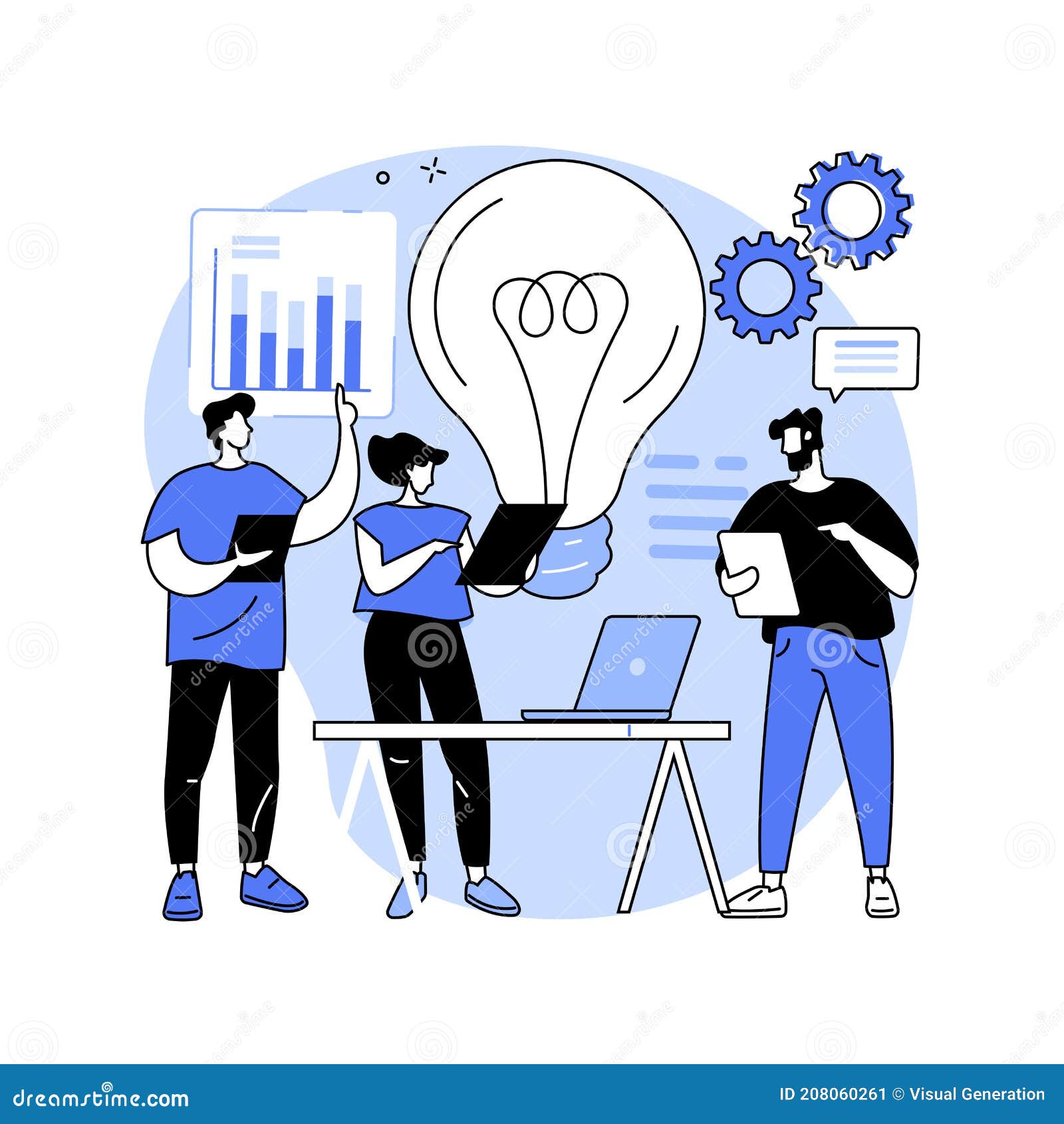 Brainstorm Abstract Concept Vector Illustration. Stock Vector ...