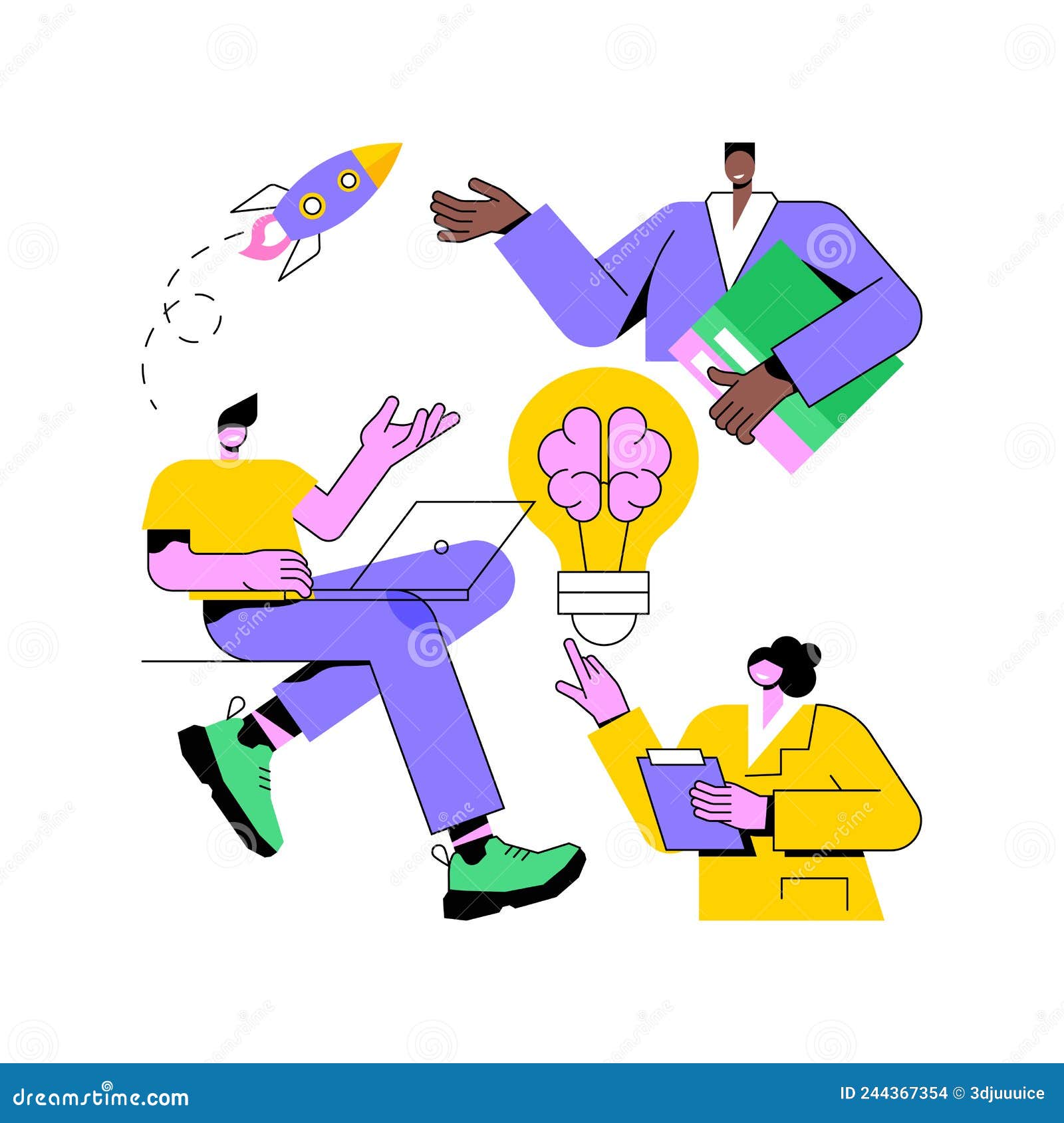 Brainstorm Abstract Concept Vector Illustration. Stock Vector ...
