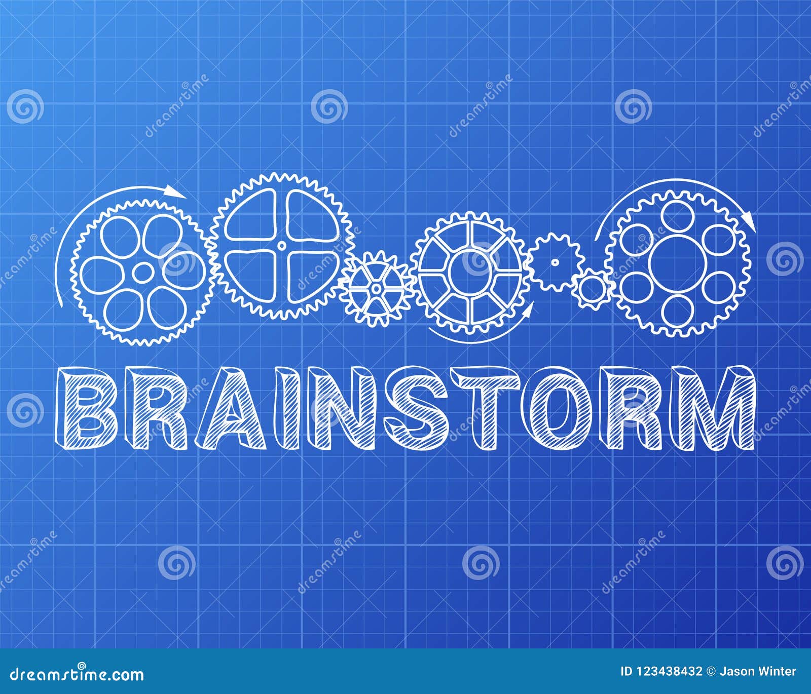 Brainstorm Blueprint stock vector. Illustration of creative - 123438432