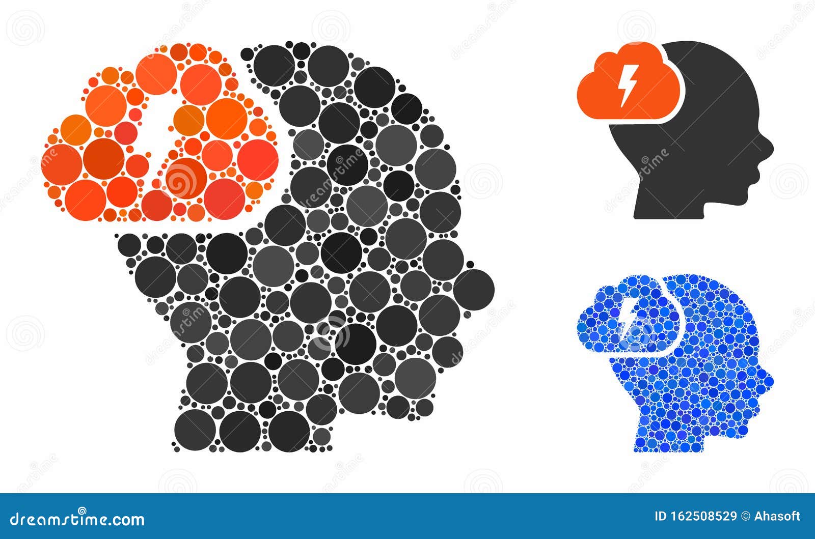 Brainstorm Composition Icon of Circles Stock Vector - Illustration of ...