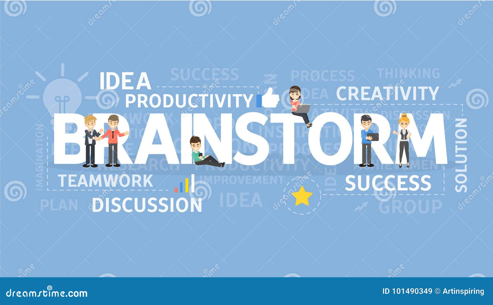 Brainstorm Concept Illustration. Stock Vector - Illustration of graphic ...