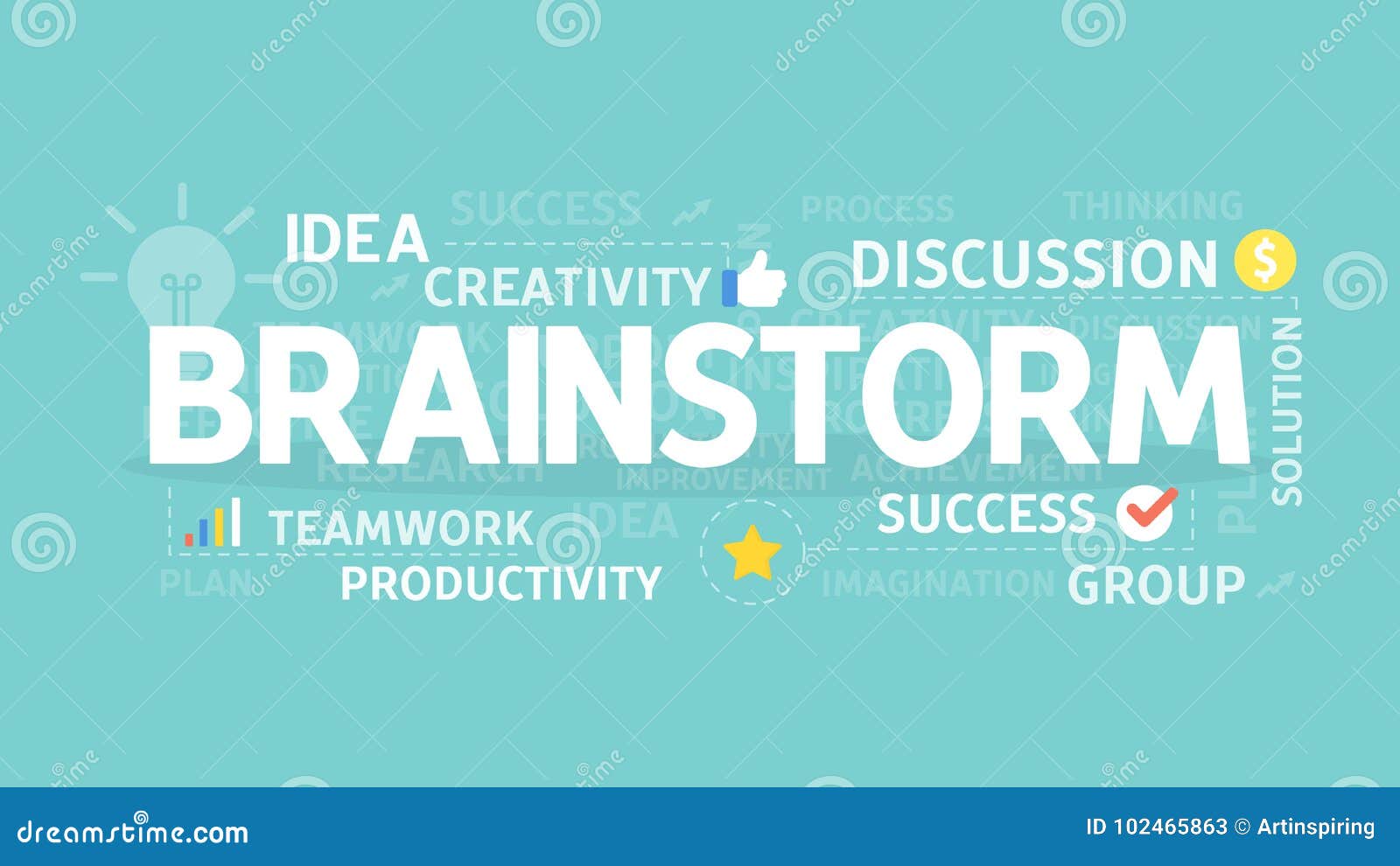 Brainstorm Concept Illustration. Stock Vector - Illustration of banner ...