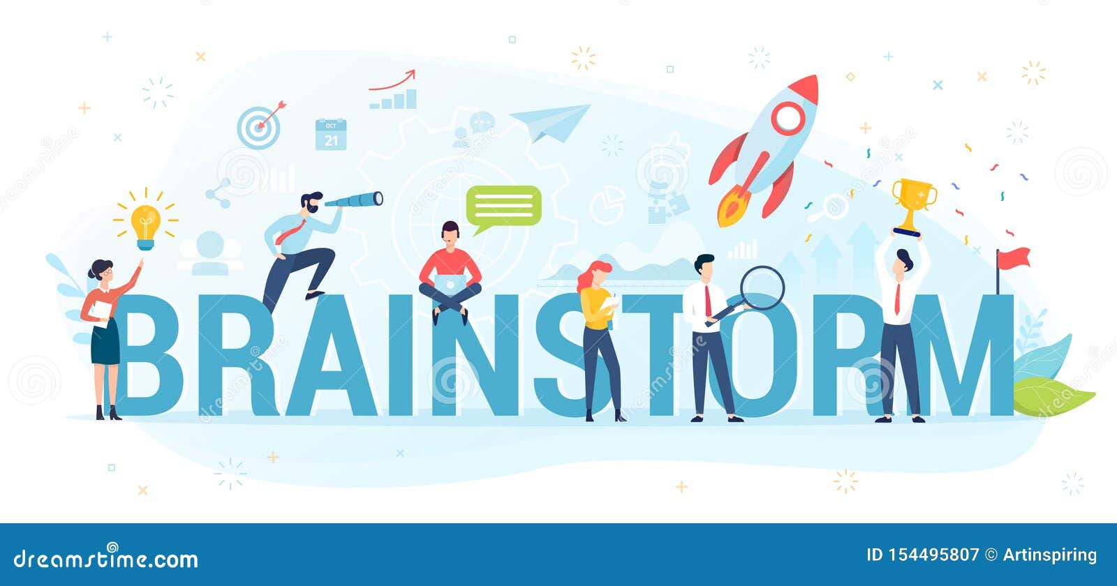 Brainstorm Concept Illustration. Idea of Success and Creativity Stock ...