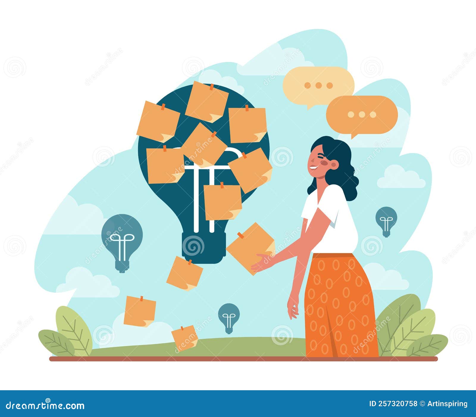 Brainstorm Concept. New Idea or Problem Solution Generation Stock ...