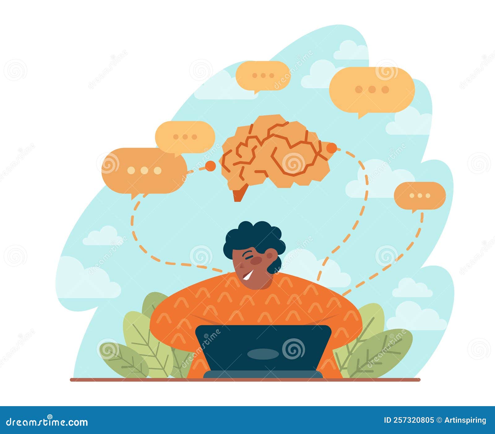 Brainstorm Concept. New Idea or Problem Solution Generation Stock ...