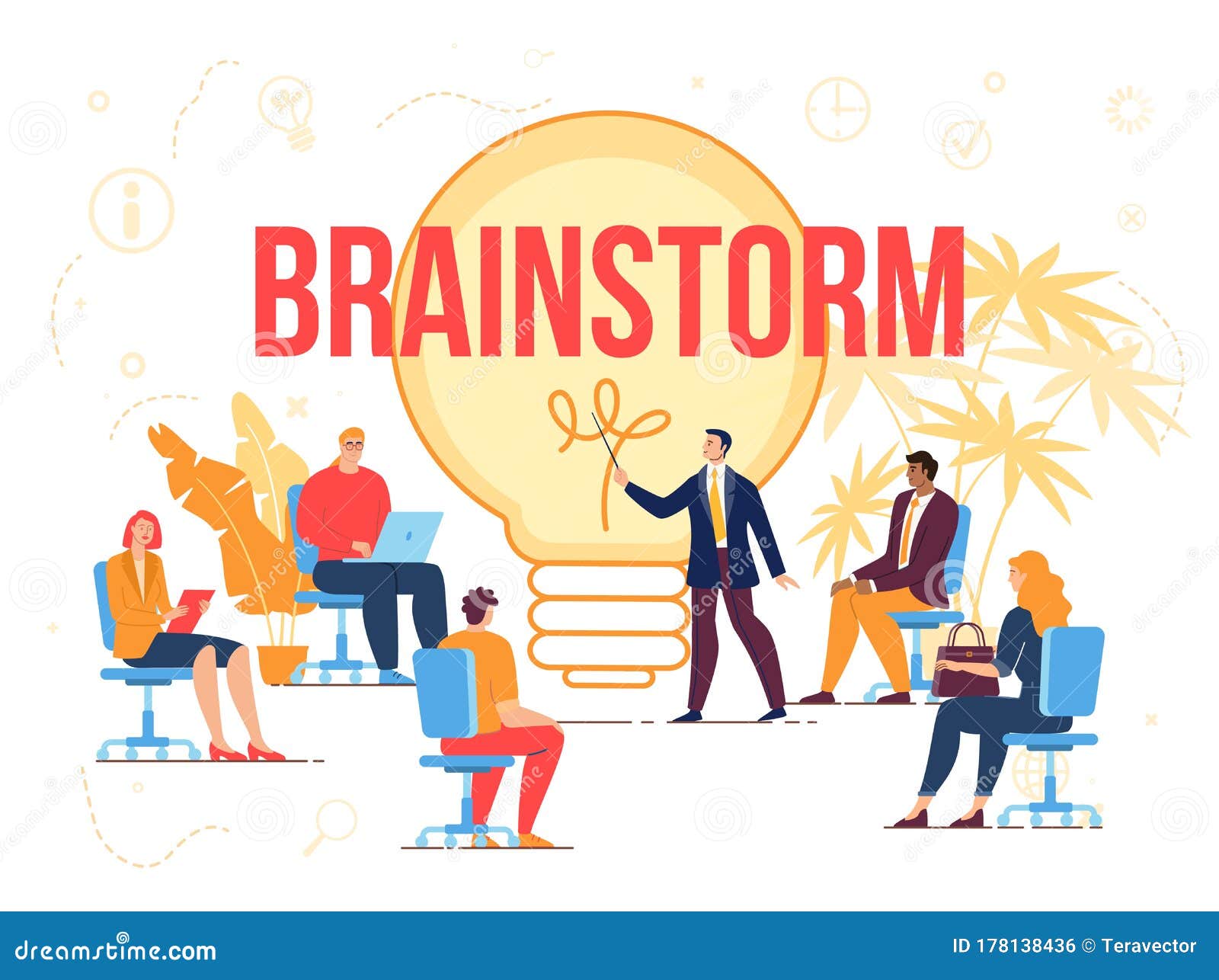Brainstorm and Creation Idea Workflow Process Stock Vector ...