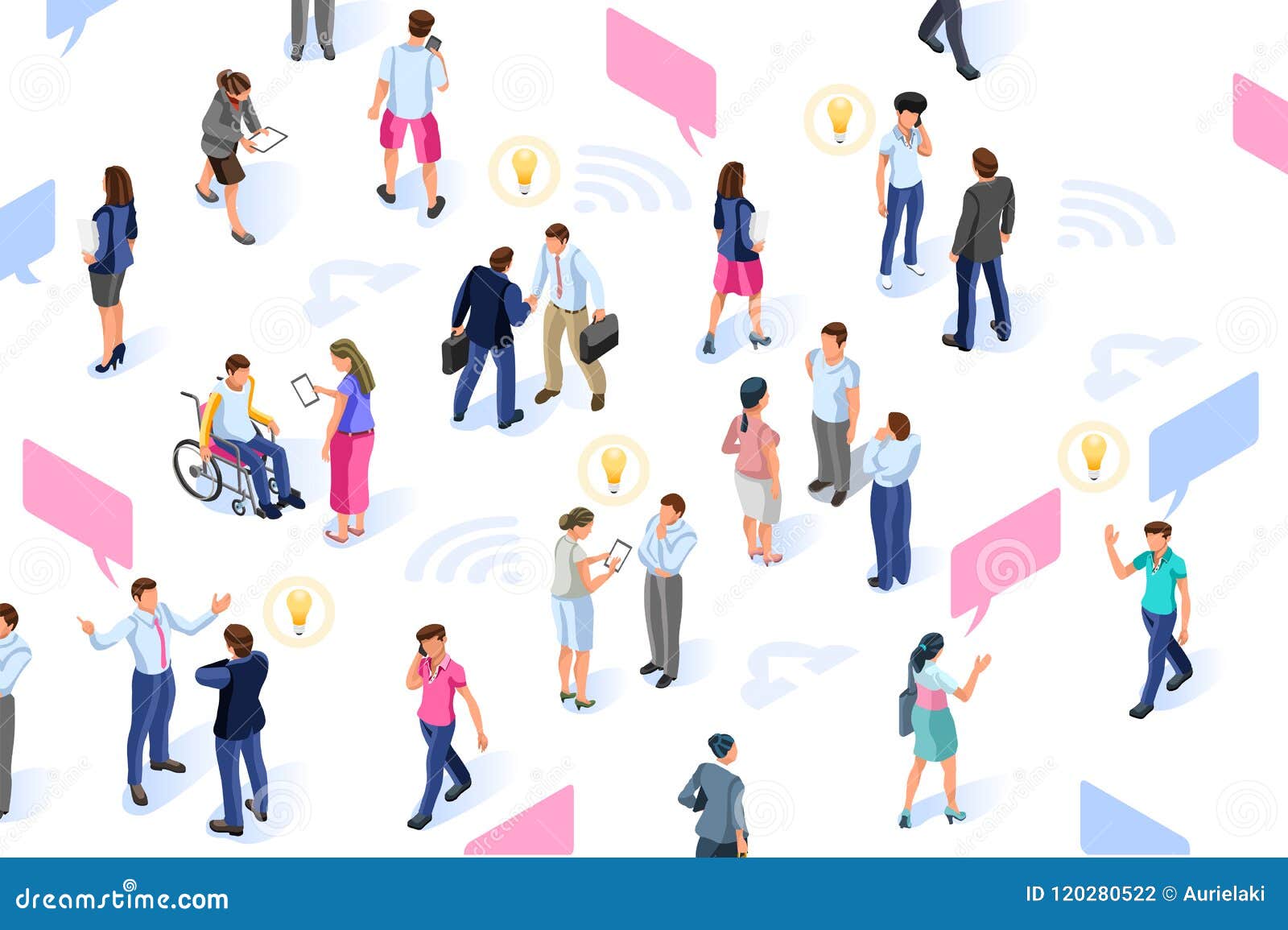 Brainstorm Development Infographic Isometric Characters Stock Vector ...