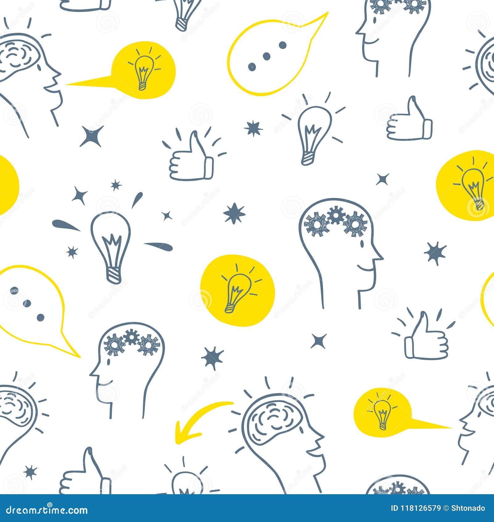 Brainstorm Doodle Seamless Pattern Stock Illustration - Illustration of ... Brainstorm Doodle Seamless Pattern Stock Illustration - Illustration of ...