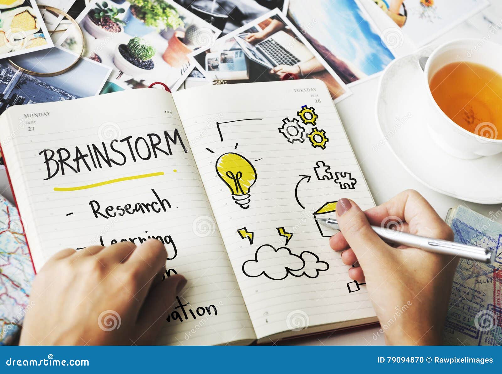 Brainstorm Education Inspire Learn Diagram Concept Stock Photo - Image ...