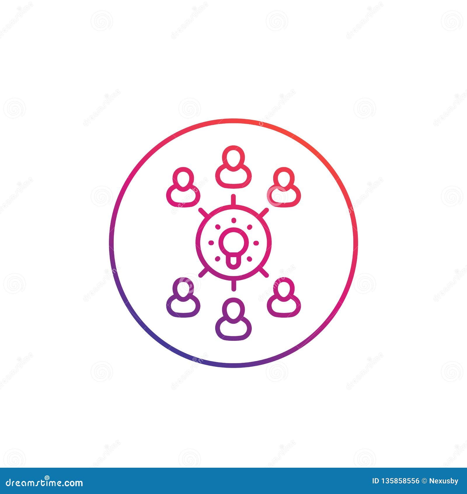 Brainstorm, Group Creativity, Gathering of Ideas Stock Vector ...