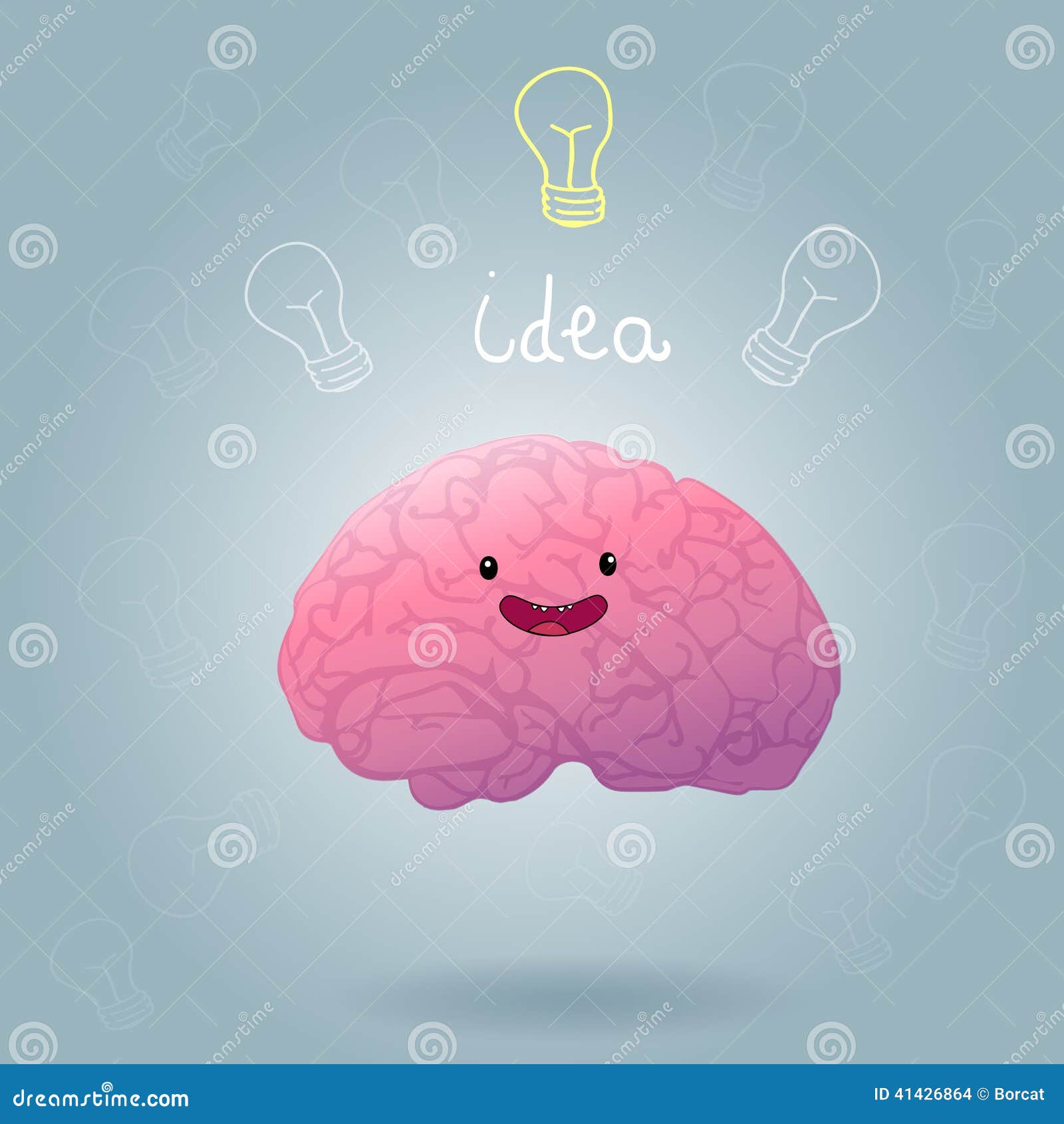 Brainstorm Happy Brain Vector Illustration Stock Vector - Illustration ... Brainstorm Happy Brain Vector Illustration Stock Vector - Illustration ...