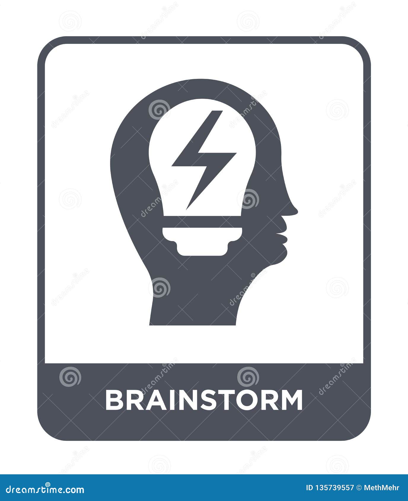 Brainstorm Icon in Trendy Design Style. Brainstorm Icon Isolated on ...