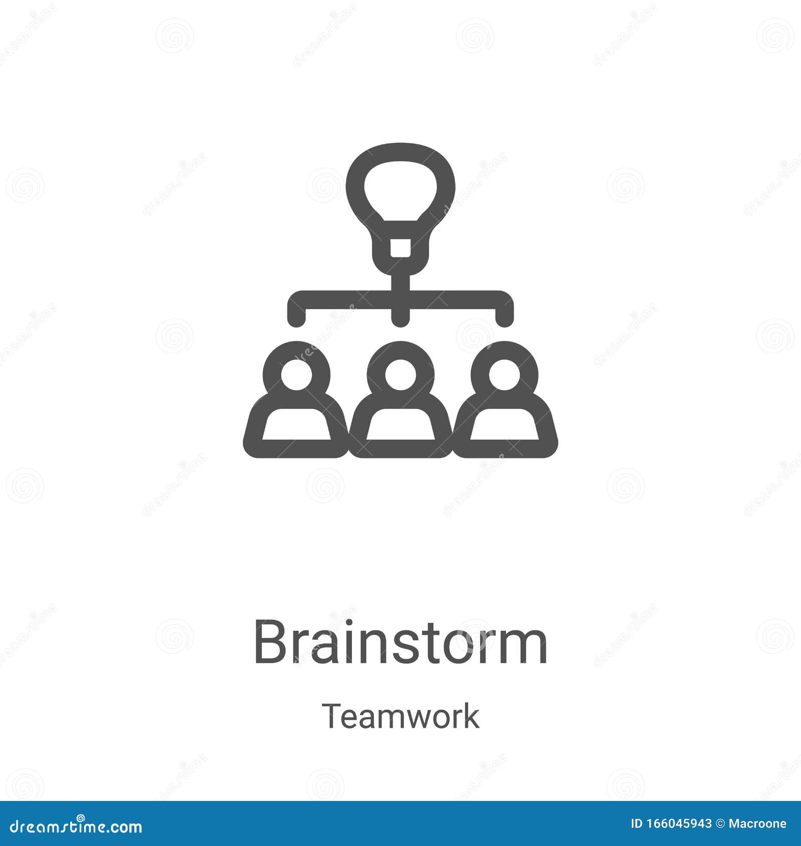 Brainstorm Icon Vector from Teamwork Collection. Thin Line Brainstorm ...