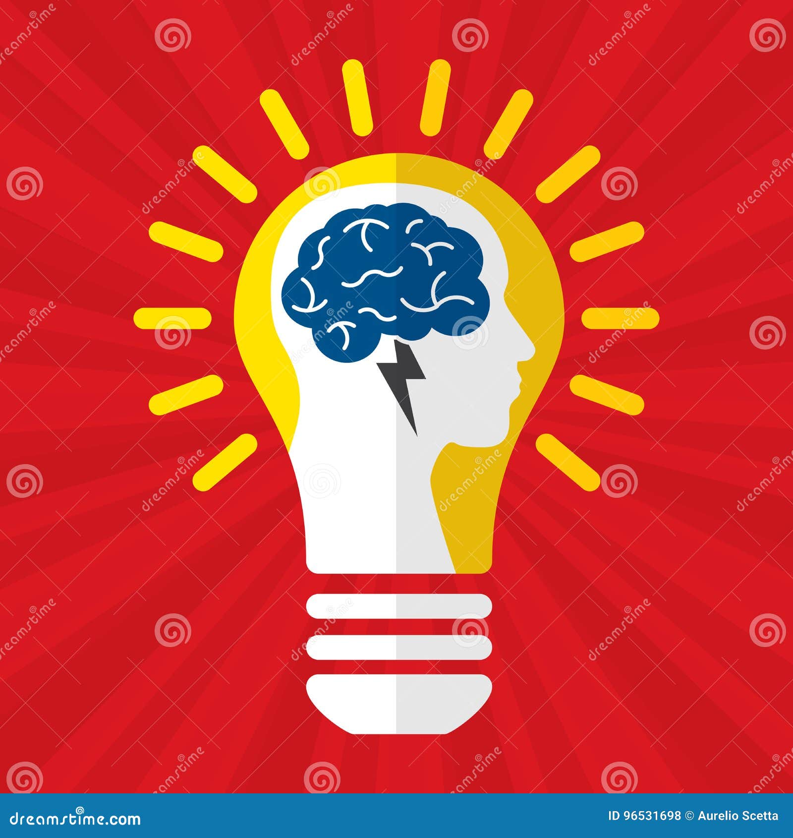 Brainstorm Idea Creative Brain and Lightning. Stock Vector ... Brainstorm Idea Creative Brain and Lightning. Stock Vector ...