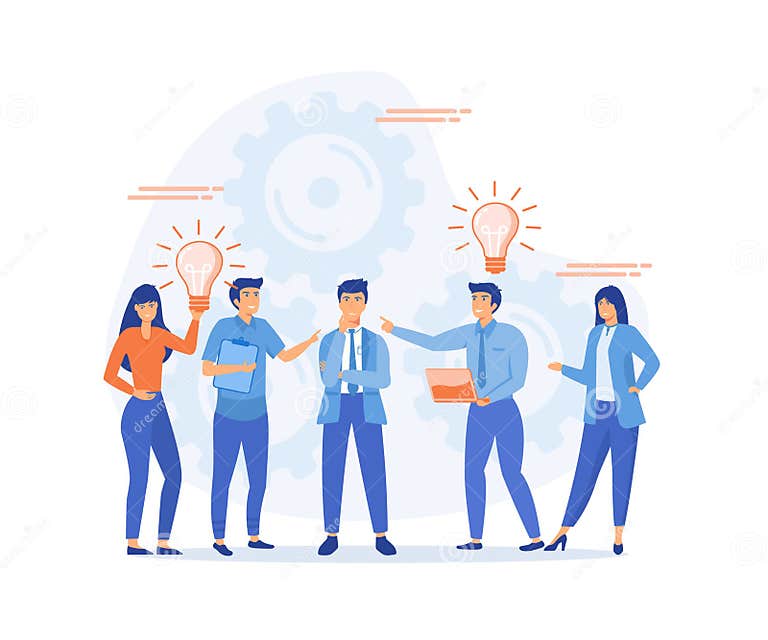 Brainstorm, Idea Discussion Concept. Business Team Finding Solution ...