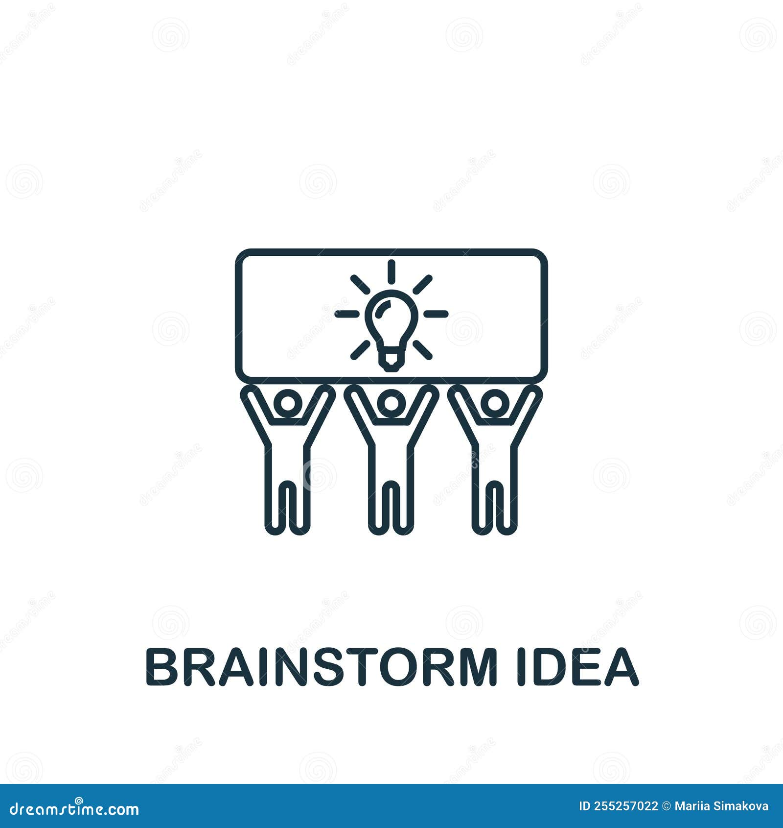 Brainstorm Idea Icon. Line Simple Web Development Icon for Templates ...