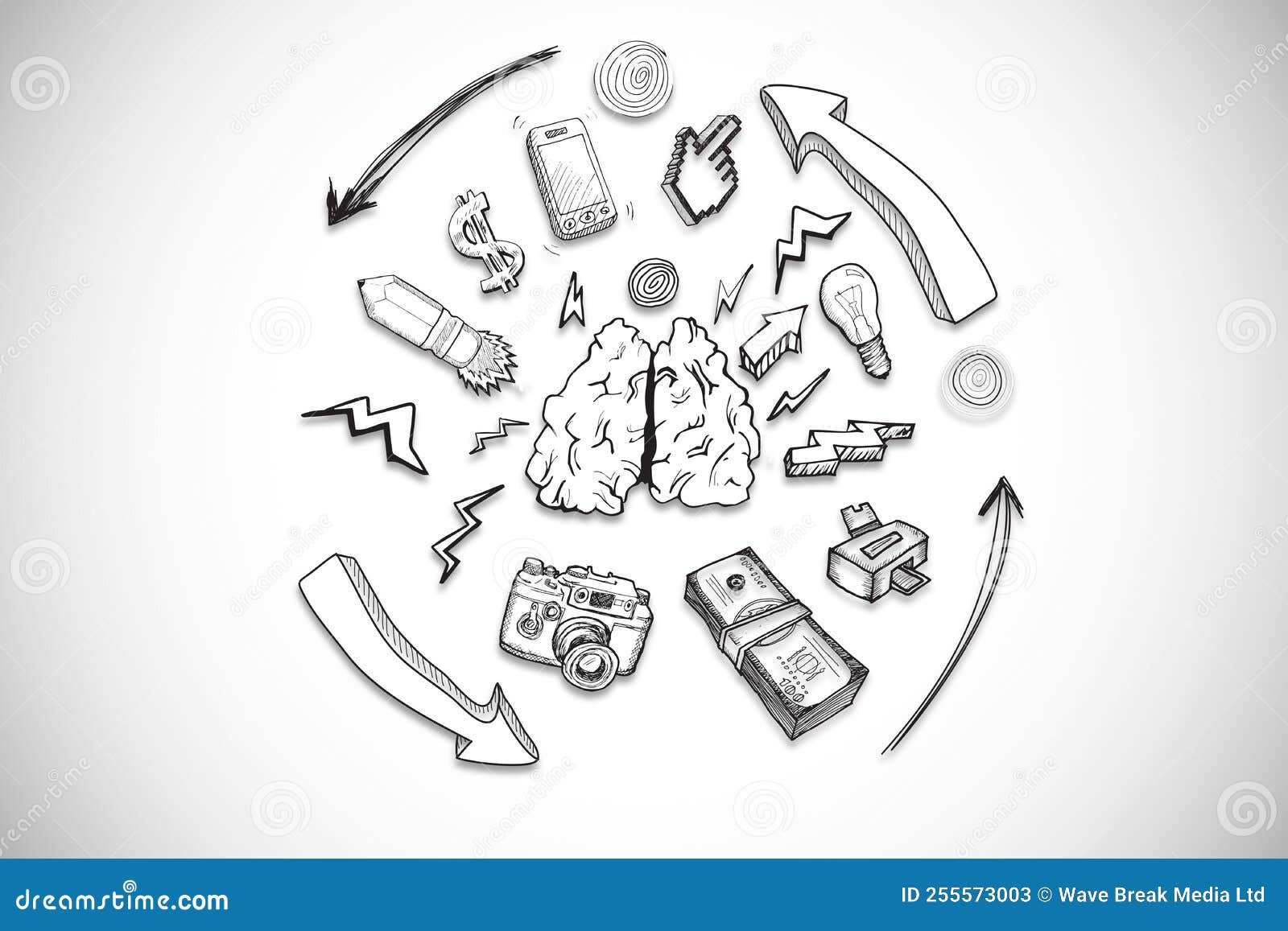 Brainstorm illustration stock illustration. Illustration of indicating ...
