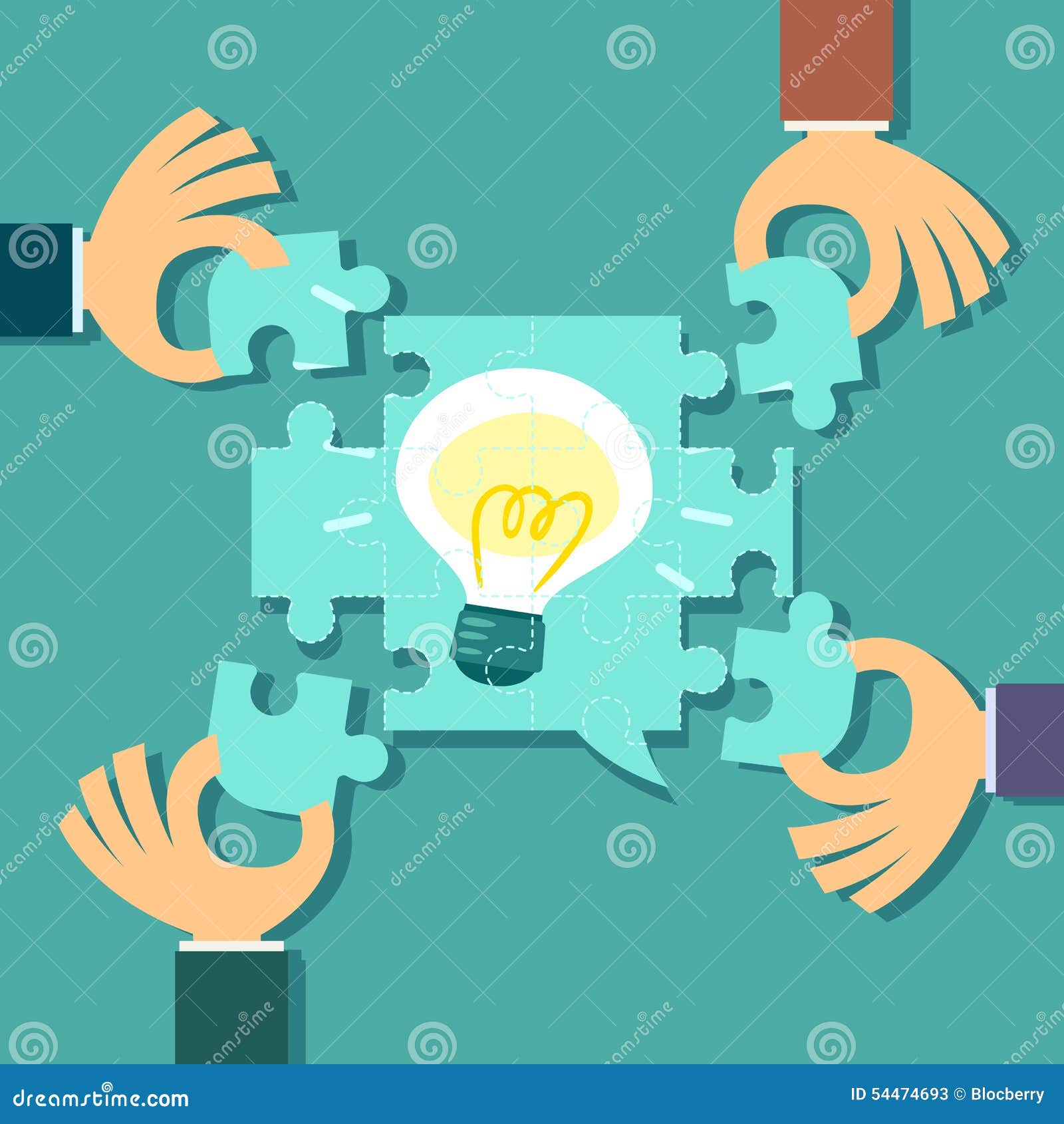 Brainstorm stock vector. Illustration of solution, pieces - 54474693