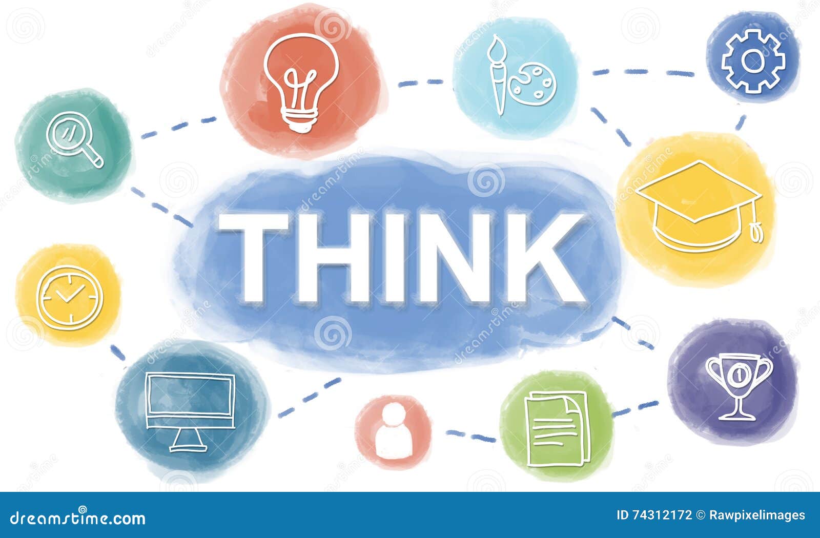 Brainstorm Knowledge Creative Imagine Think Concept Stock Illustration ...