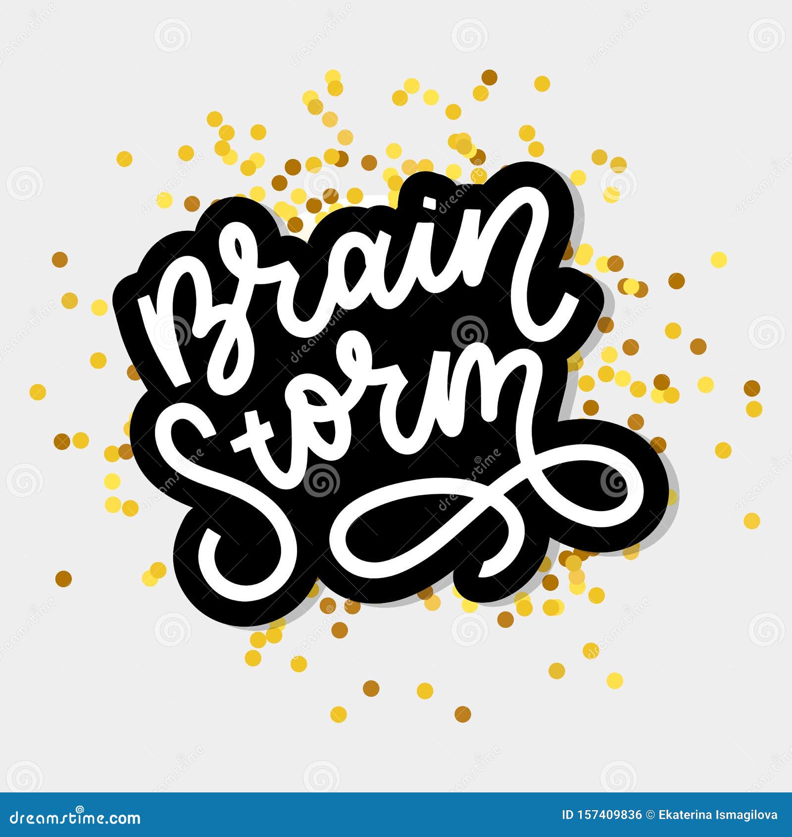 Brainstorm Lettering Vector Calligraphy Typography Poster. Vector ...