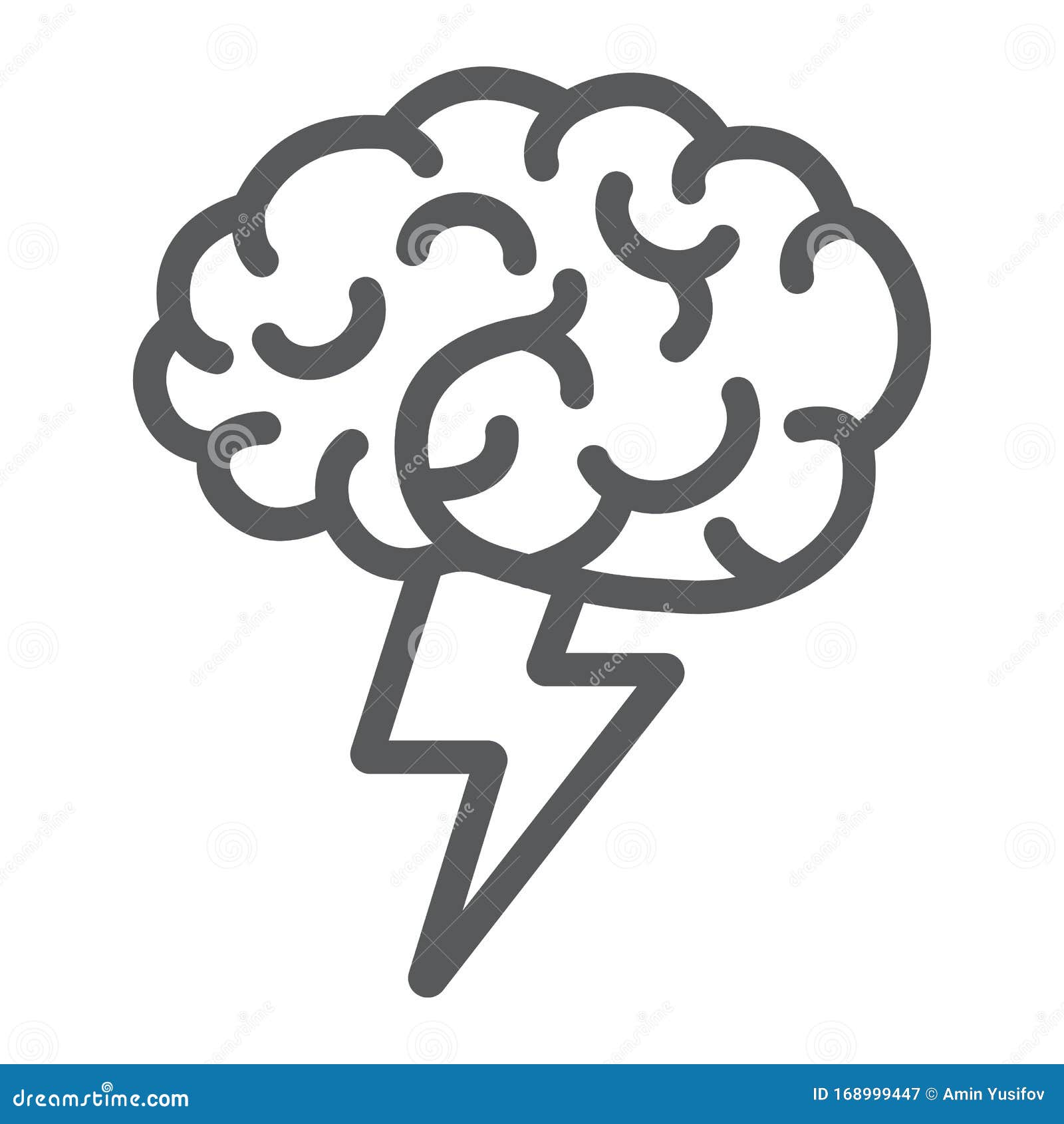 Brainstorm Line Icon, Business And Idea, Creative Sign, Vector Graphics ...