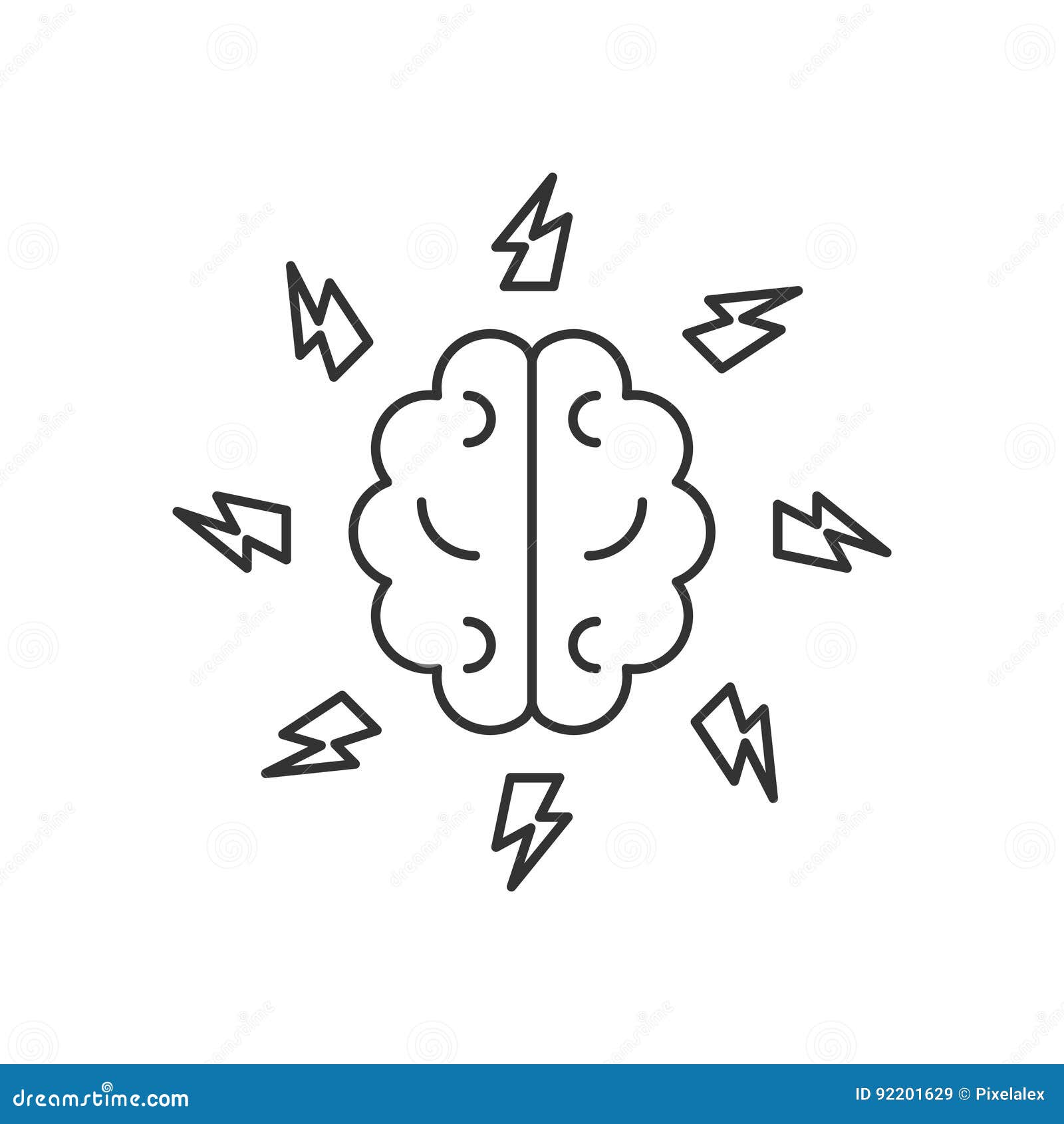 Brainstorm Line Icon Concept. Brainstorm Vector Linear Illustration ...