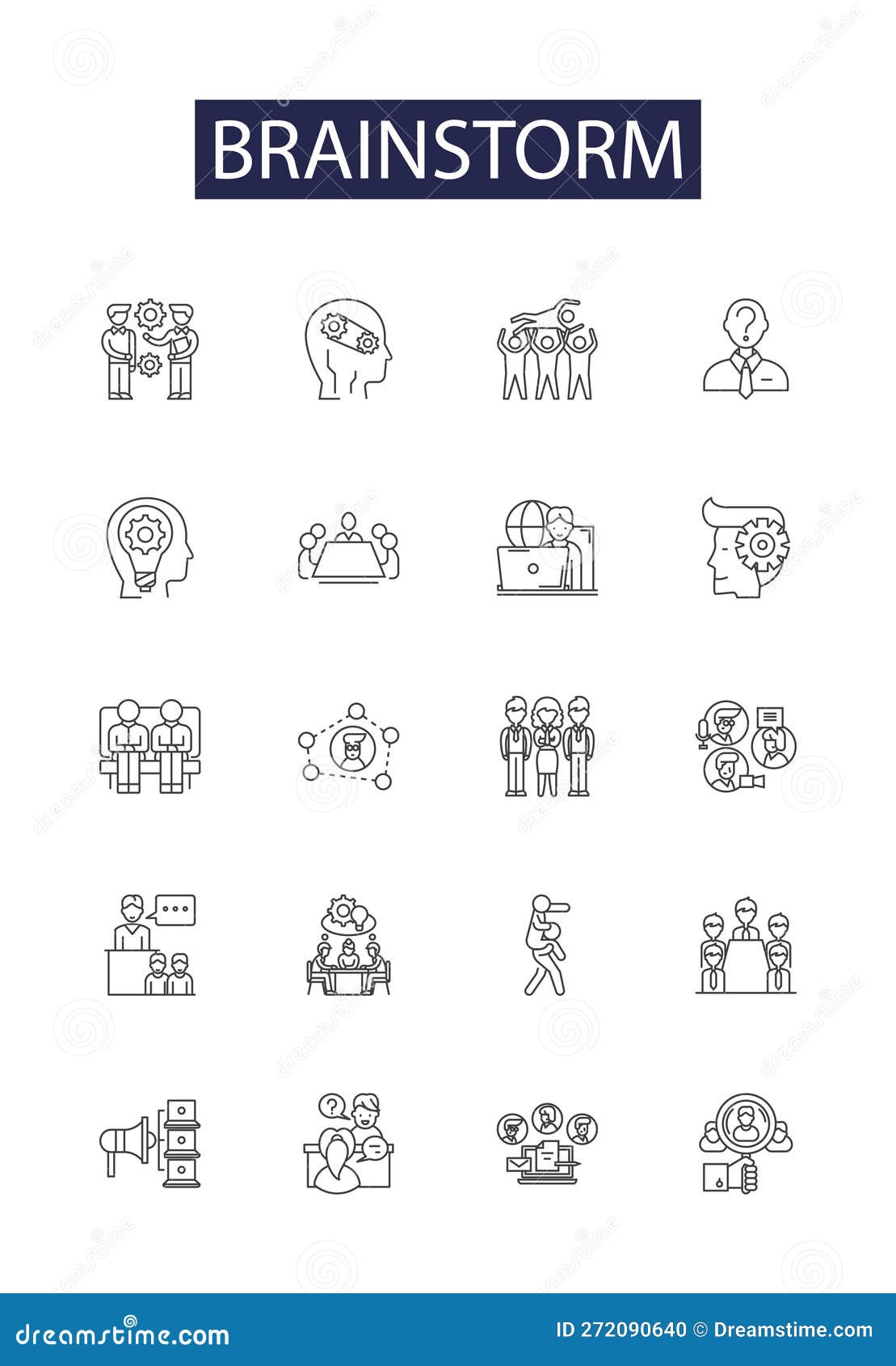 Brainstorm Line Vector Icons and Signs. Brainwave, Create, Imagine ... Brainstorm Line Vector Icons and Signs. Brainwave, Create, Imagine ...