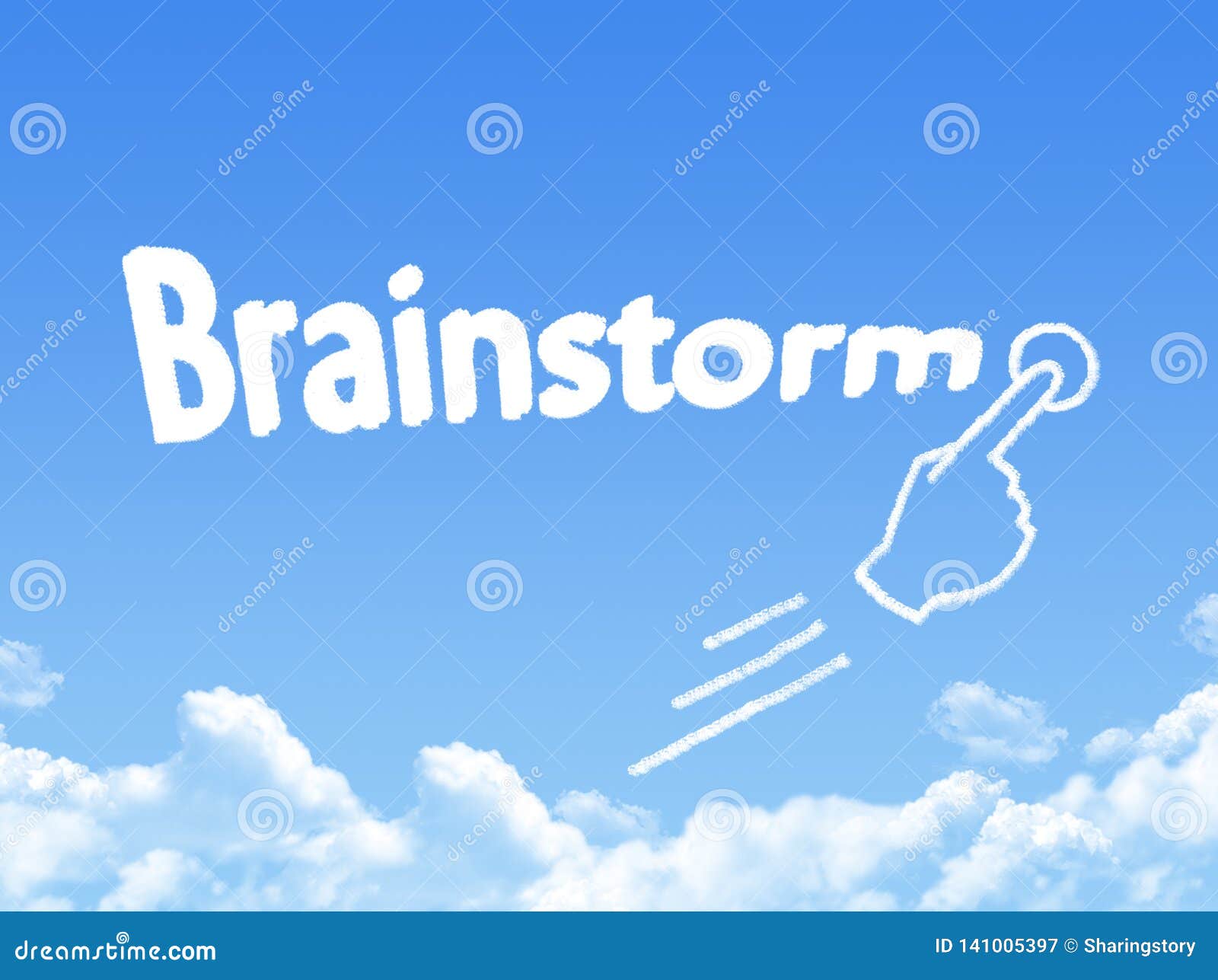 Brainstorm Message Cloud Shape Stock Illustration - Illustration of ...