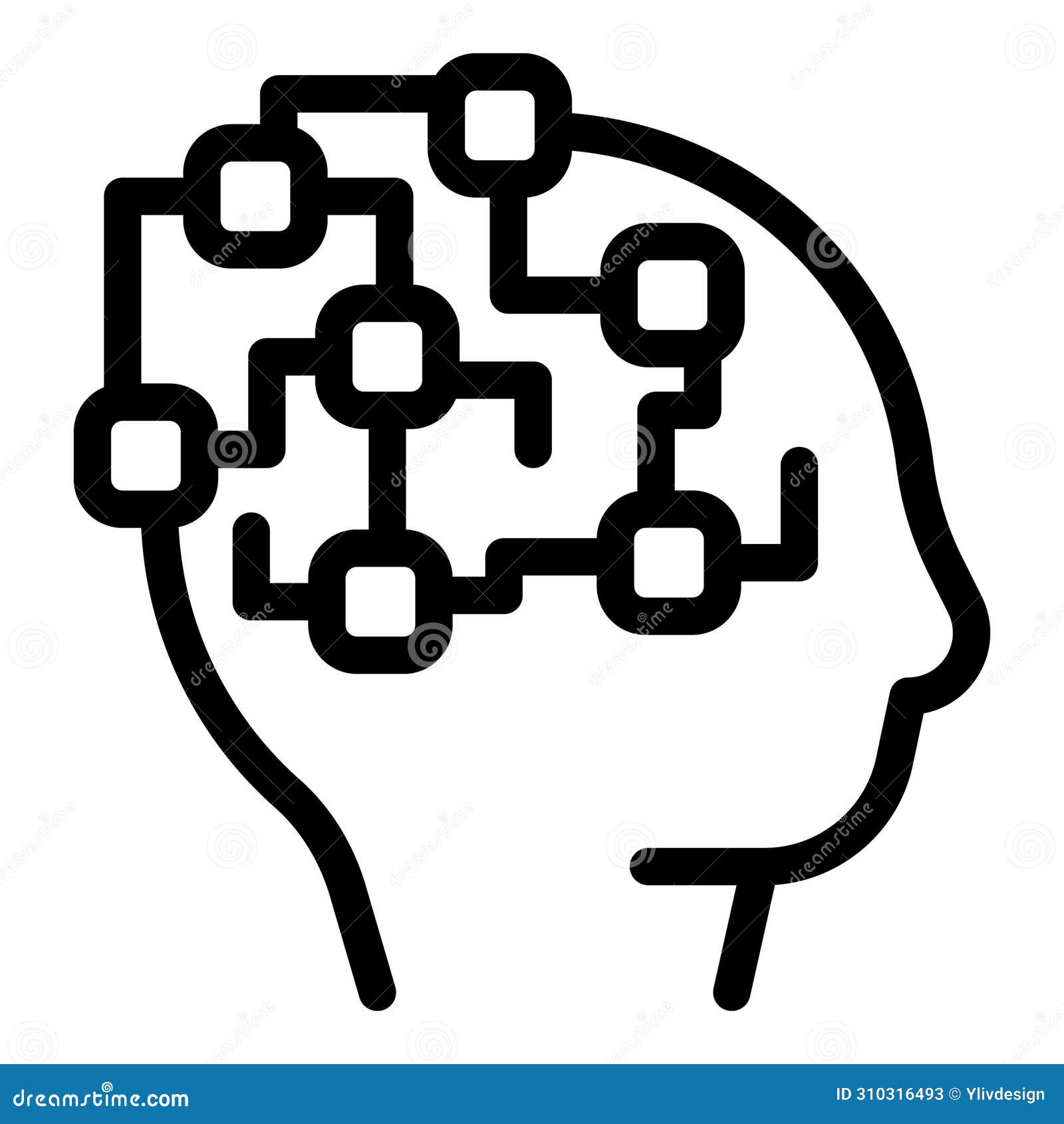 Brainstorm Mindset Icon Outline Vector. Cognitive Knowledge Stock ...