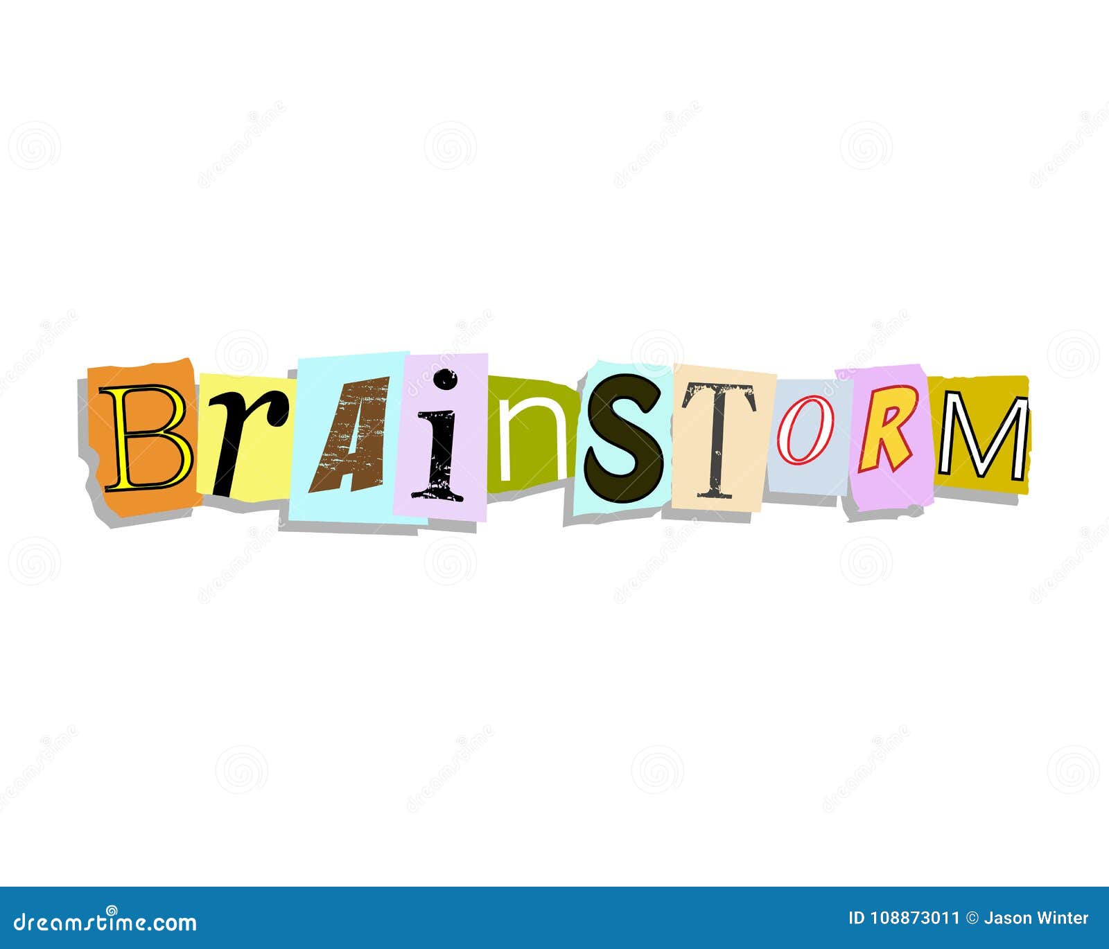 Brainstorm Paper Letters stock vector. Illustration of imagination ...