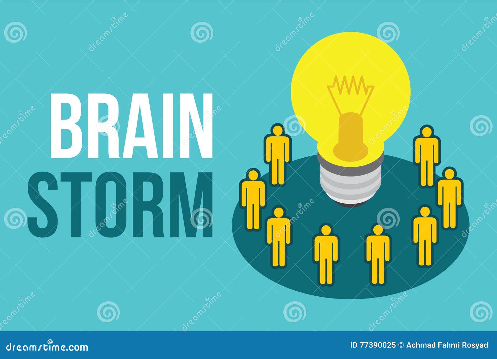 Brainstorm People Think about Idea Stock Vector - Illustration of ...