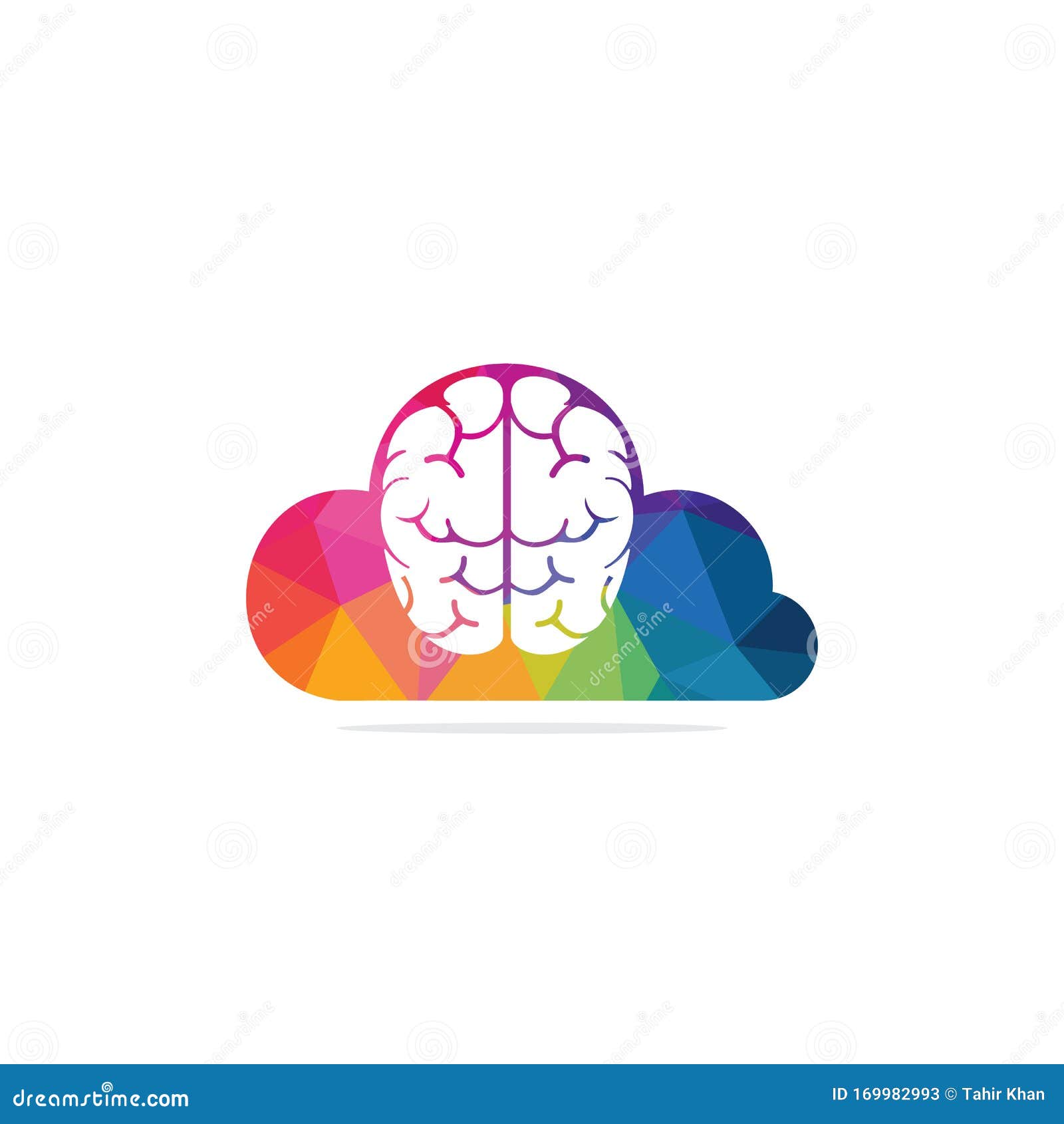 Brainstorm Power Thinking Brain Logotype Icon Stock Vector ...