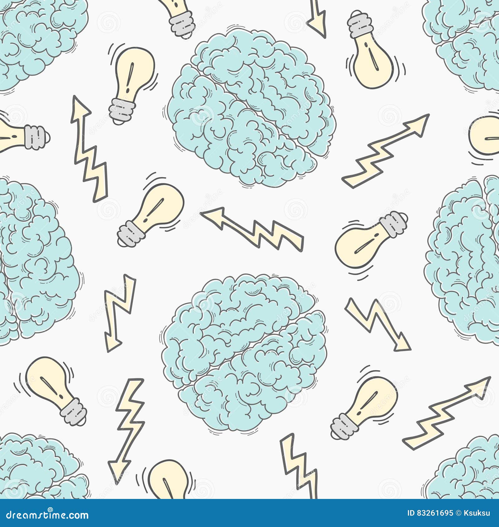 Seamless Brain Convolutions. Cartoon Vector | CartoonDealer.com #25603421