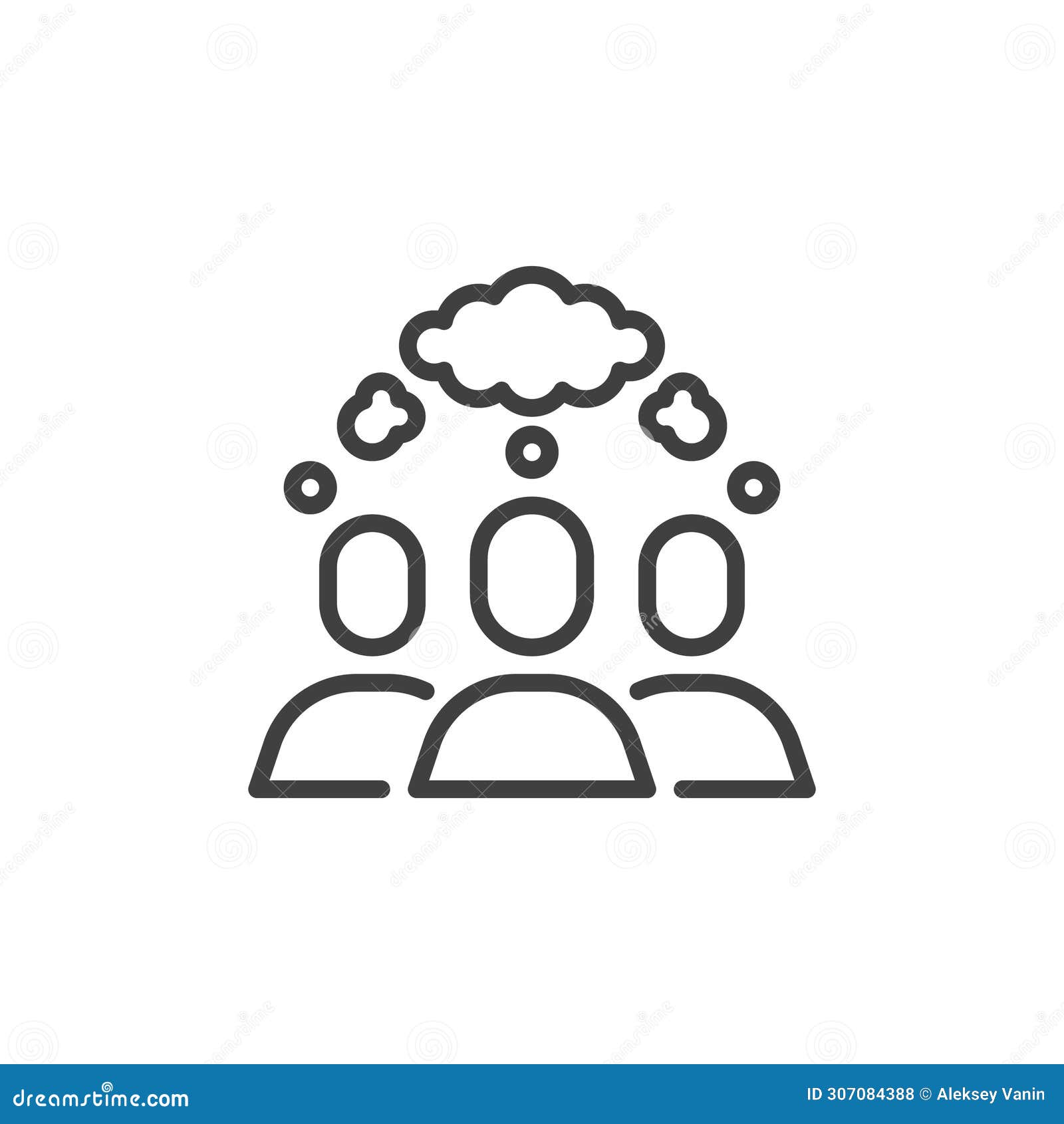 Brainstorm Session Line Icon Stock Illustration - Illustration of ...