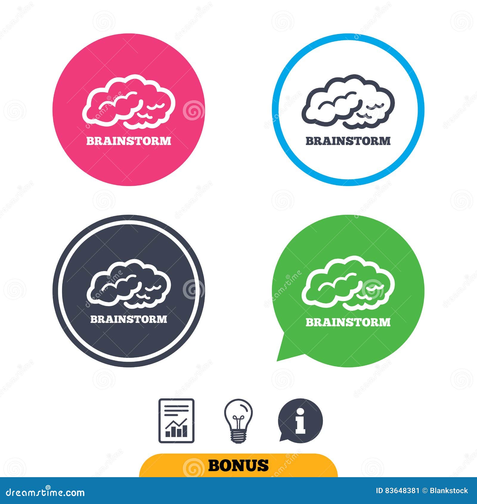 Brainstorm Sign Icon. Intelligent Smart Mind. Stock Vector ...