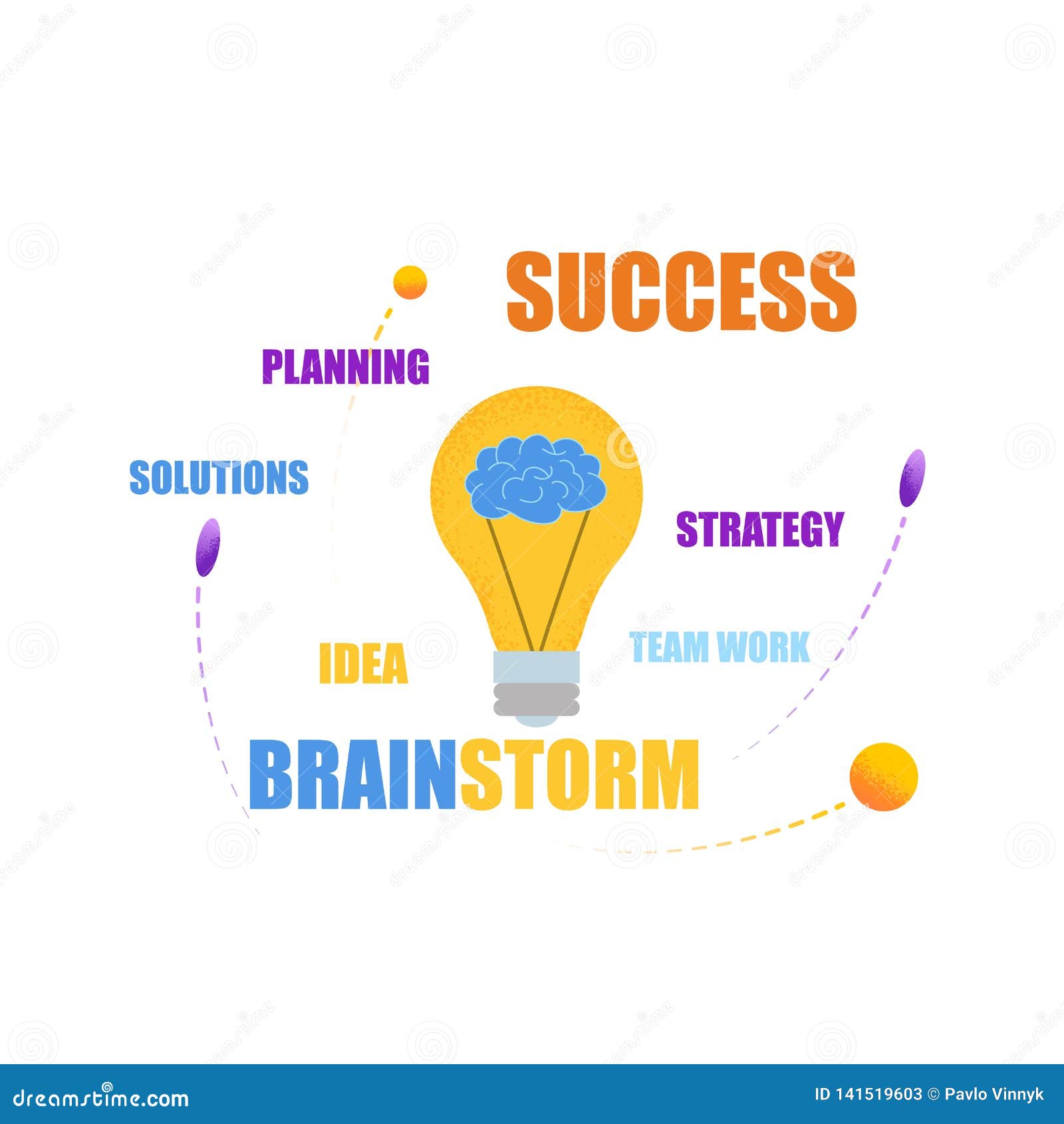 Brainstorm Success Planning Strategy Teamwork. Stock Vector ...