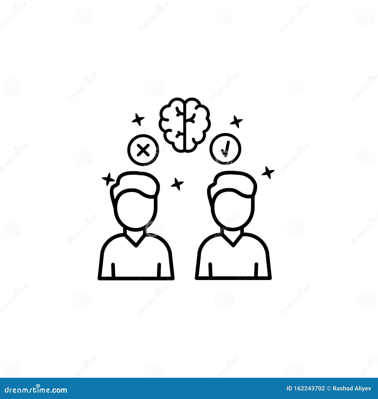 Brainstorm Teamwork Icon. Simple Line, Outline Vector of Project ...