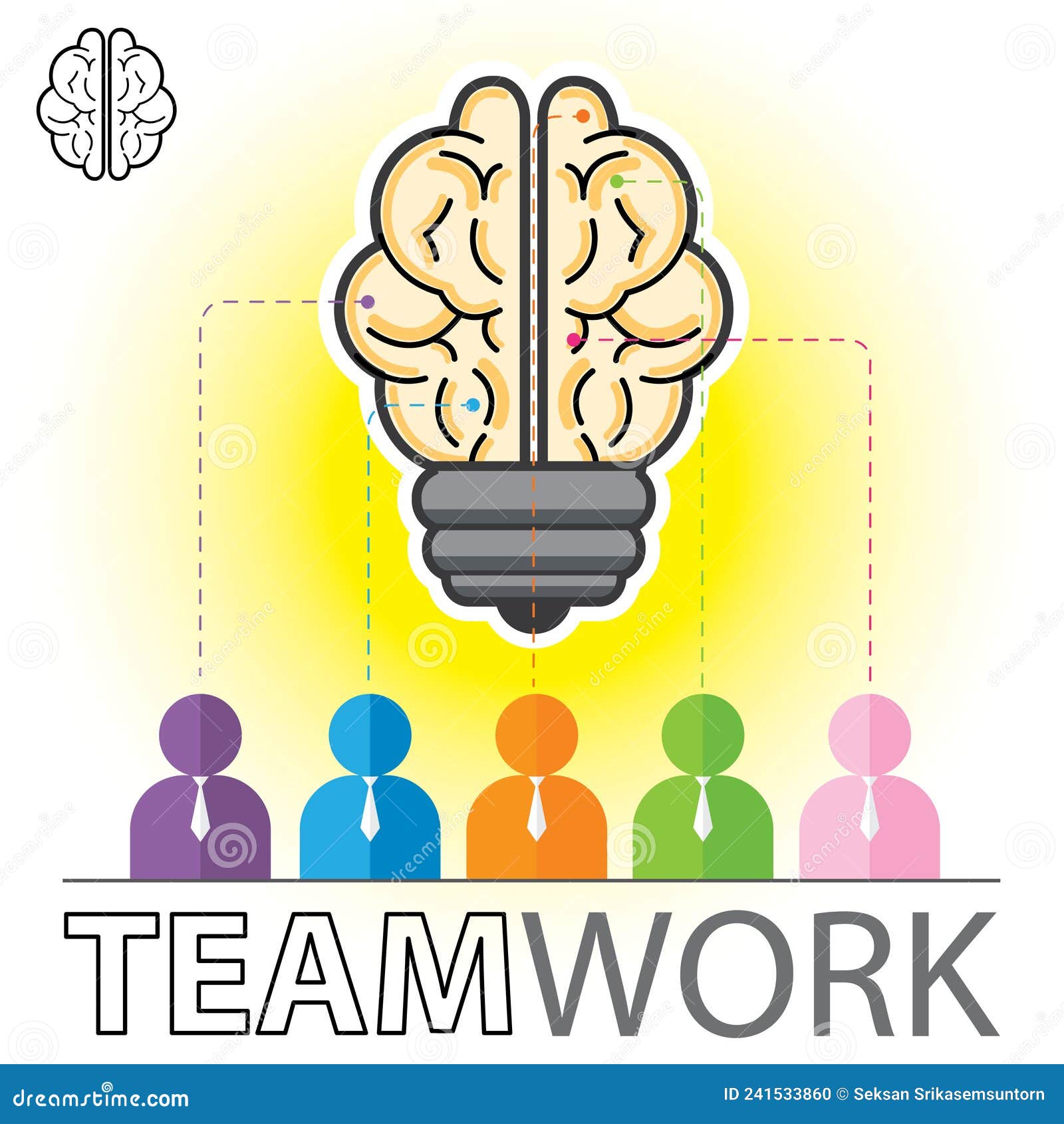 Brainstorm and Teamwork Vector Image. Illustration Stock Vector ...