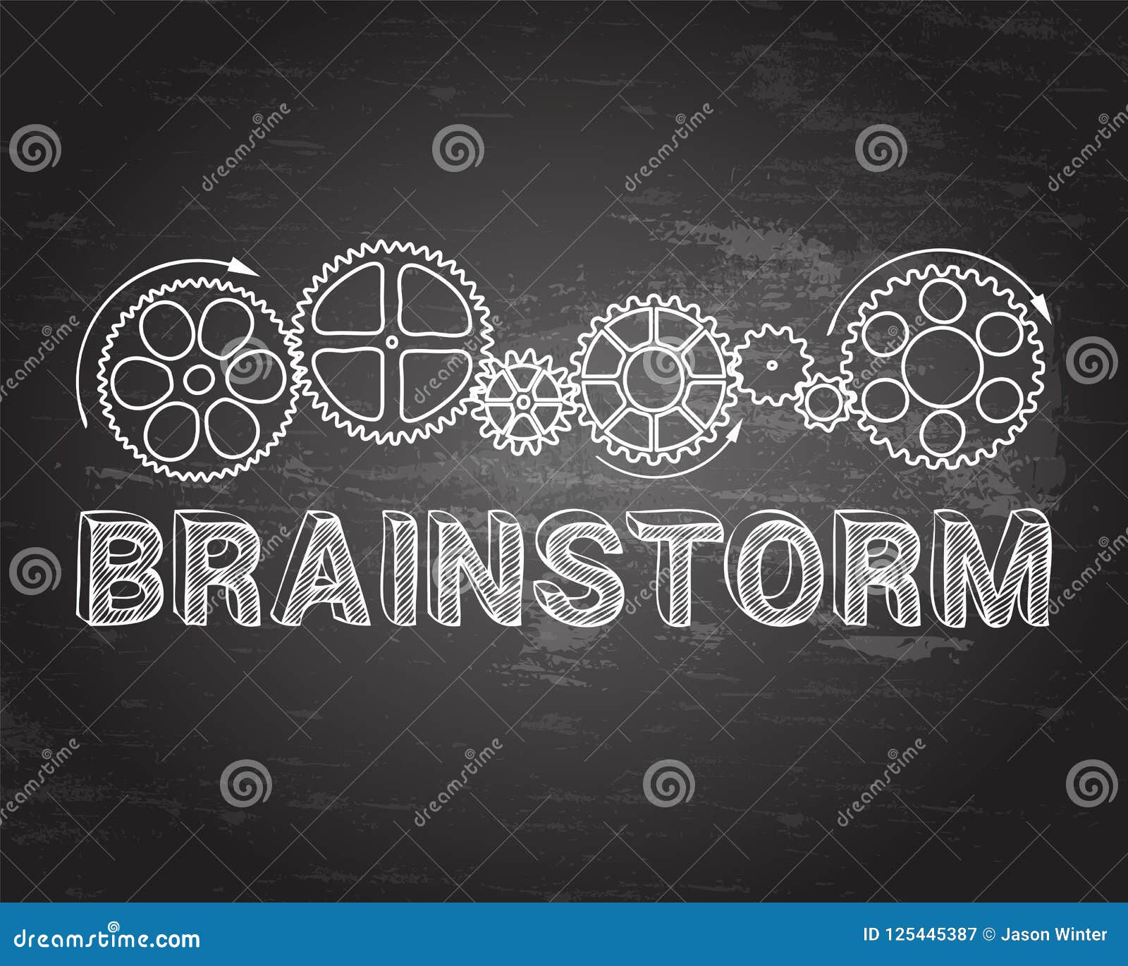 Brainstorm Blackboard stock vector. Illustration of creativity - 125445387