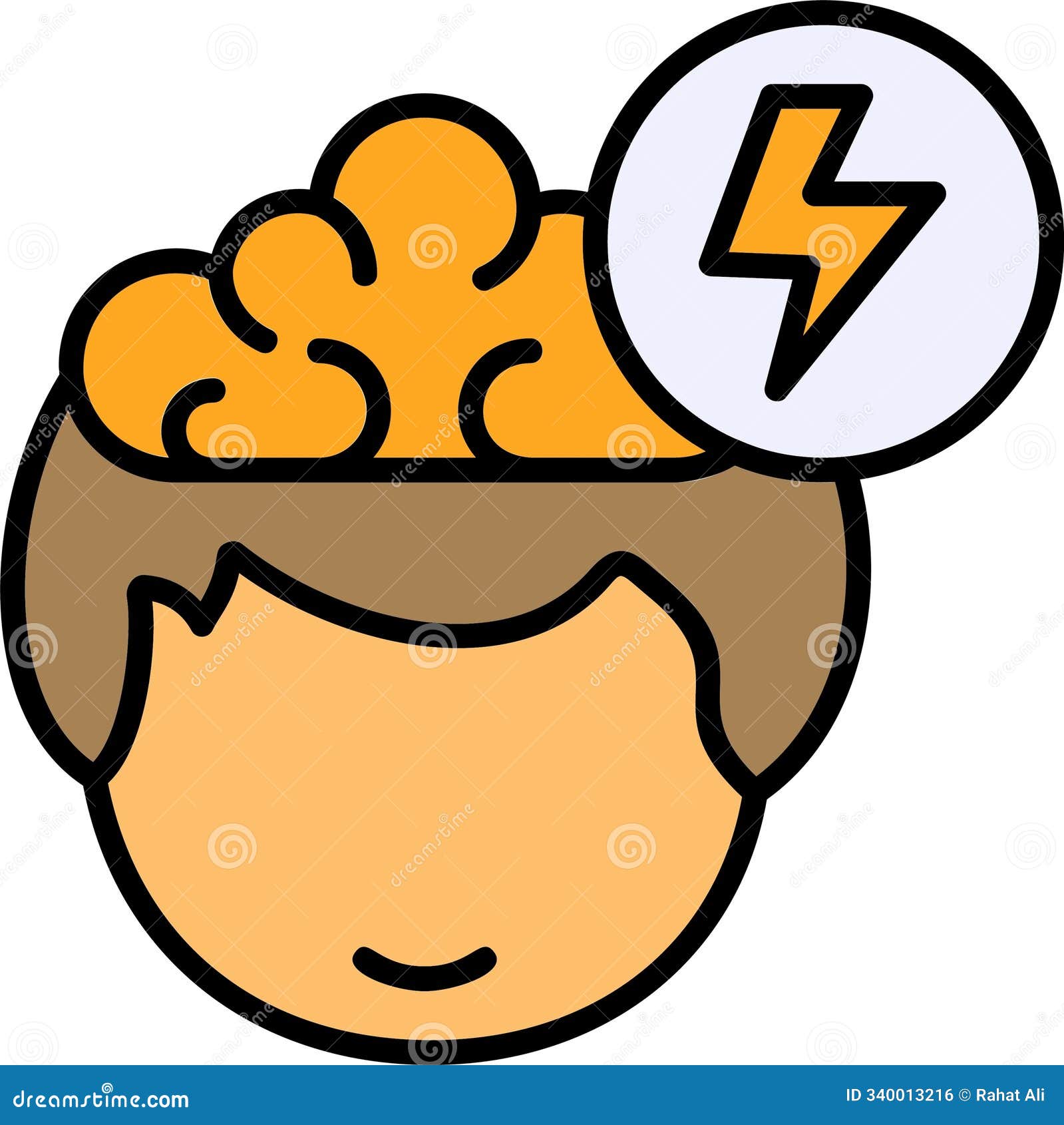 Brainstorm Vector Icon Design Stock Illustration - Illustration of face ...