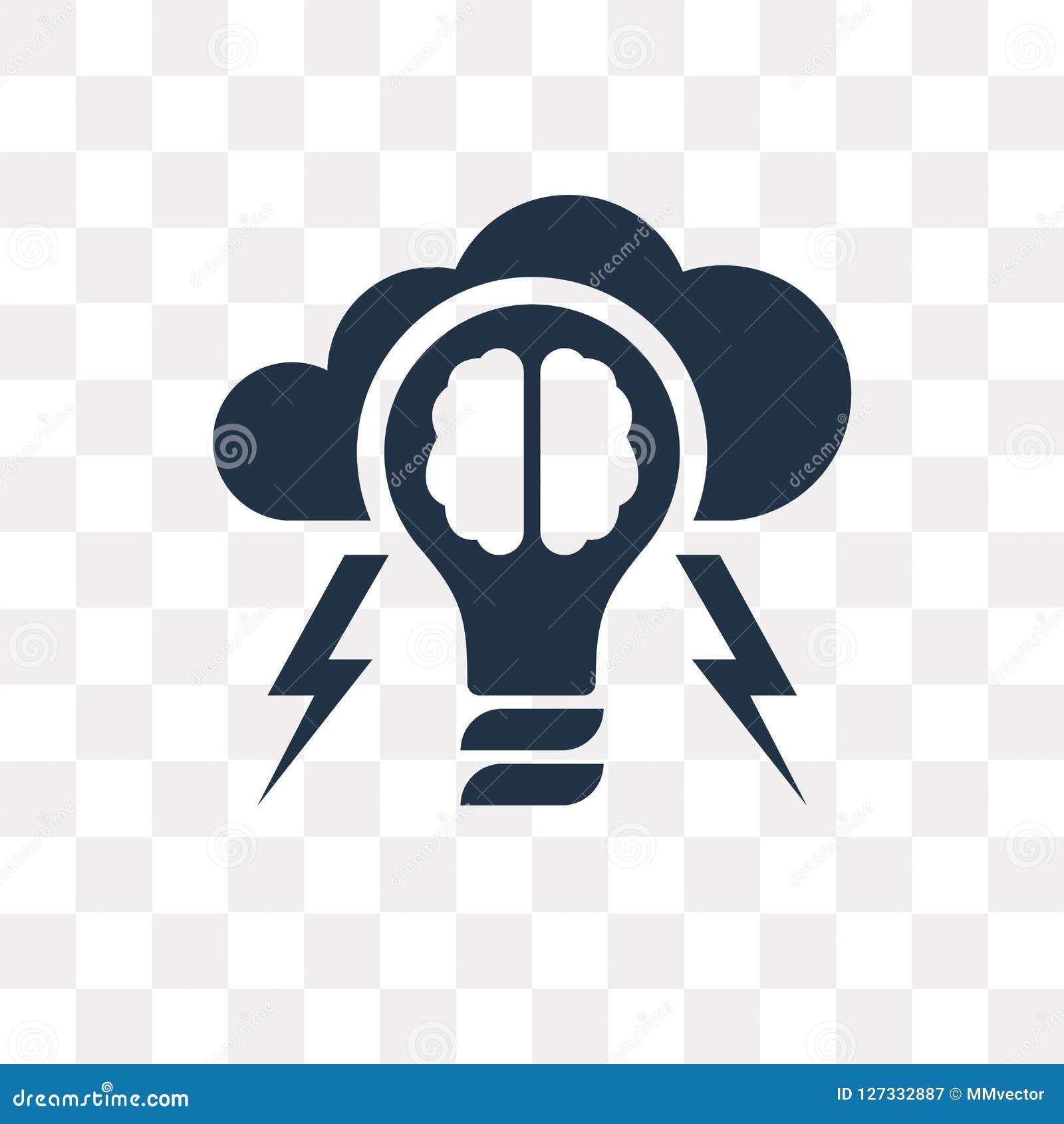 Brainstorm Vector Icon Isolated on Transparent Background, Brain Stock ...