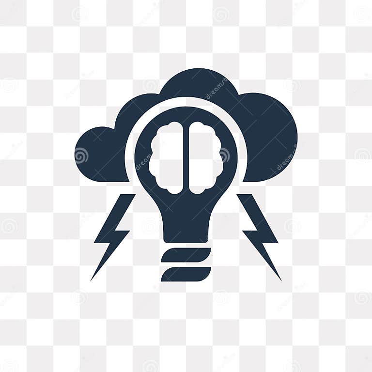 Brainstorm Vector Icon Isolated on Transparent Background, Brain Stock ...