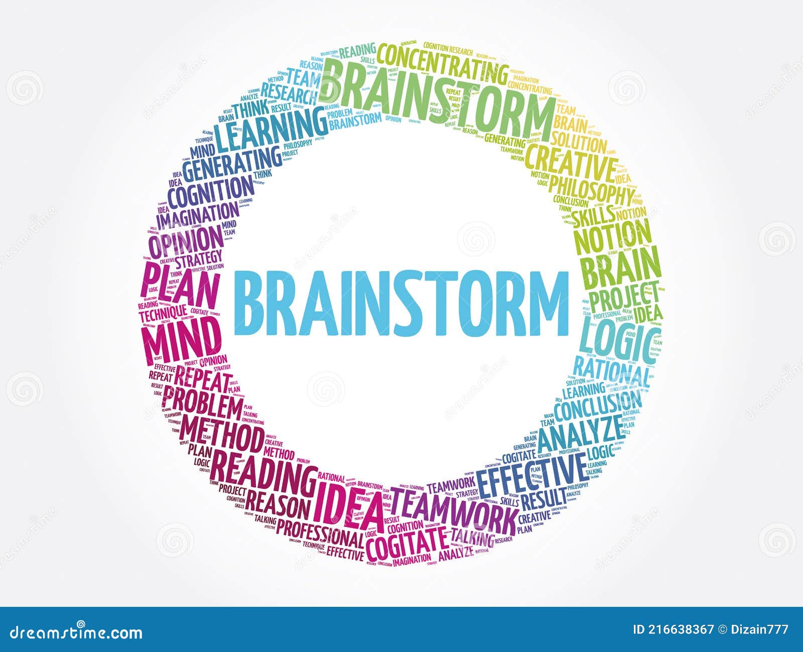Brainstorm Word Cloud Collage, Concept Background Stock Illustration ...